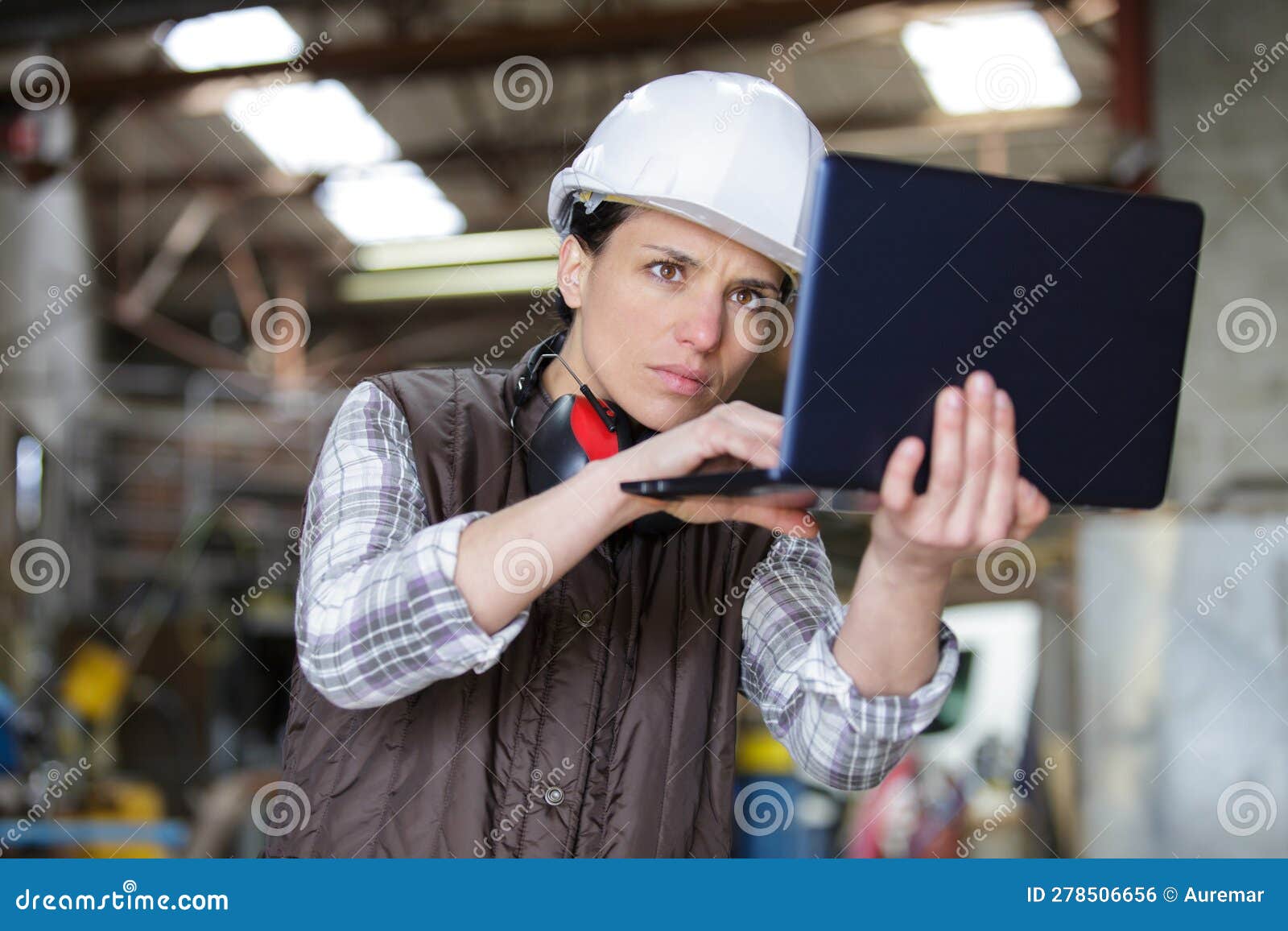 Middle-aged Superior Holding Laptop in Hands Stock Photo - Image of ...