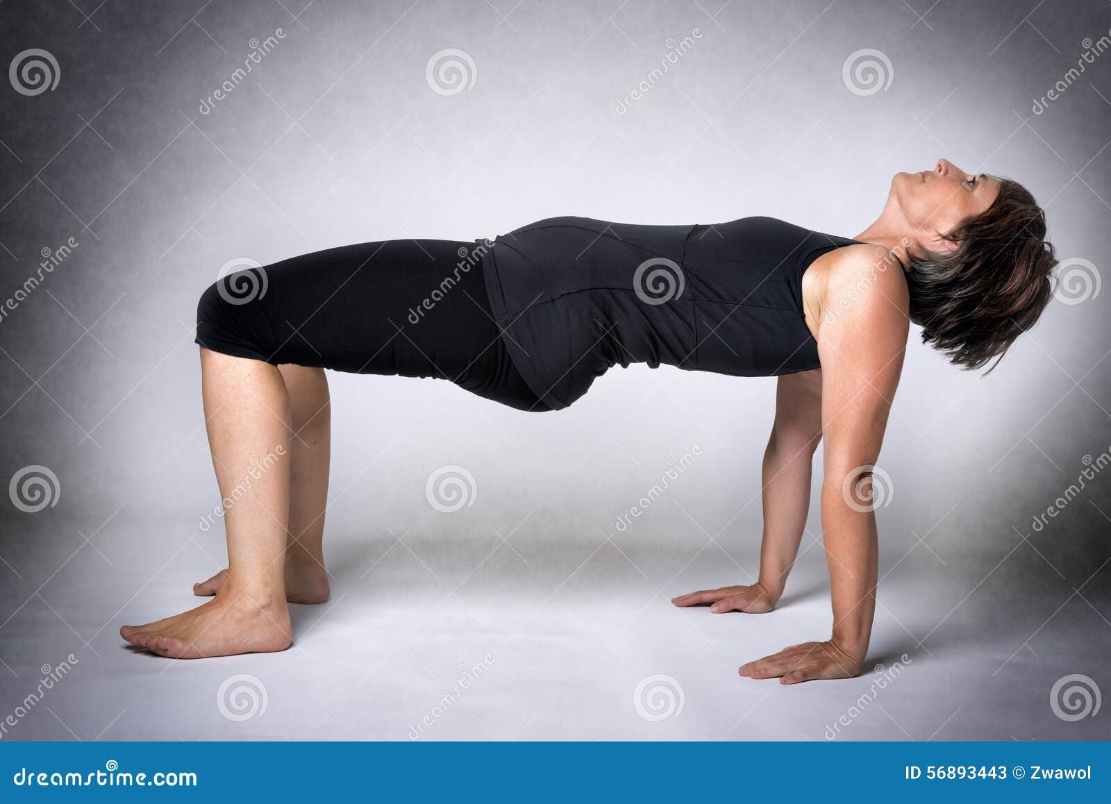 Middle Aged Woman Back Arch Stock Image - Image of back, smile: 56893443