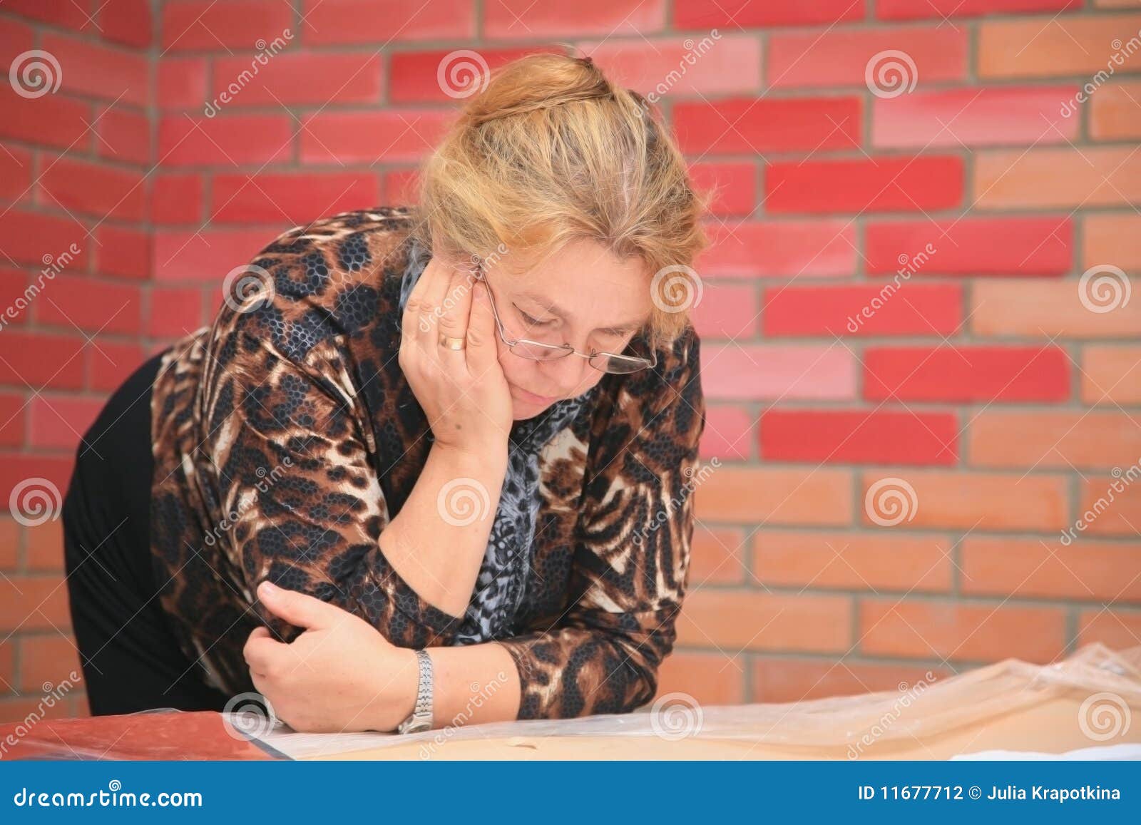 Middle-aged Woman-engineer at Work Stock Photo - Image of problem ...