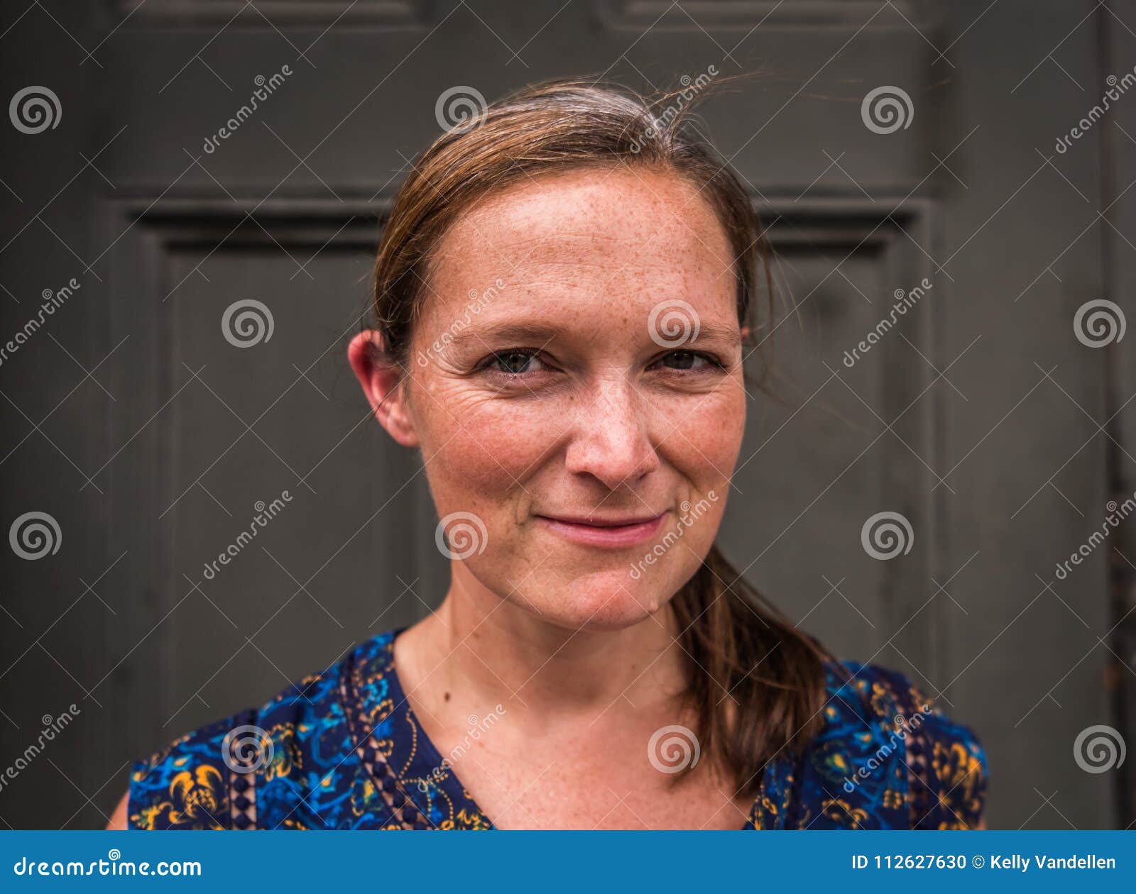 Middle Aged Woman with Natural Look Stock Photo - Image of caucasian ...