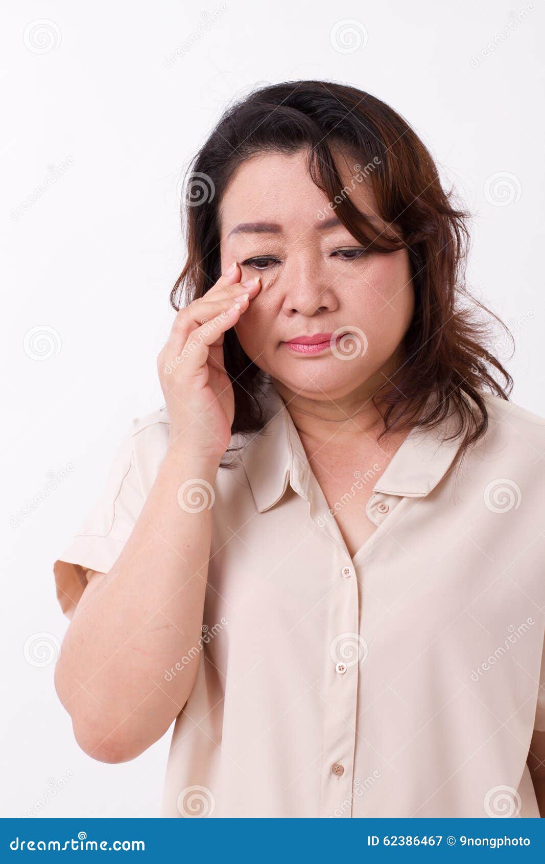 Middle Aged Woman with Vision Issue, Myopia, Hyperopia, Eye Issue Stock ...