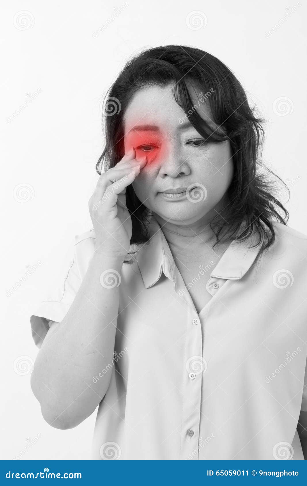 Middle Aged Woman with Vision Issue, Myopia, Hyperopia Stock Image ...