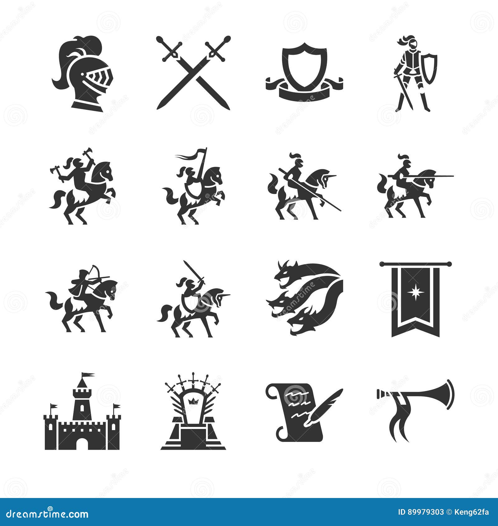 Middle Ages Logo, Esc 1975, Vintage Badge Or Label, Heraldry Element ...