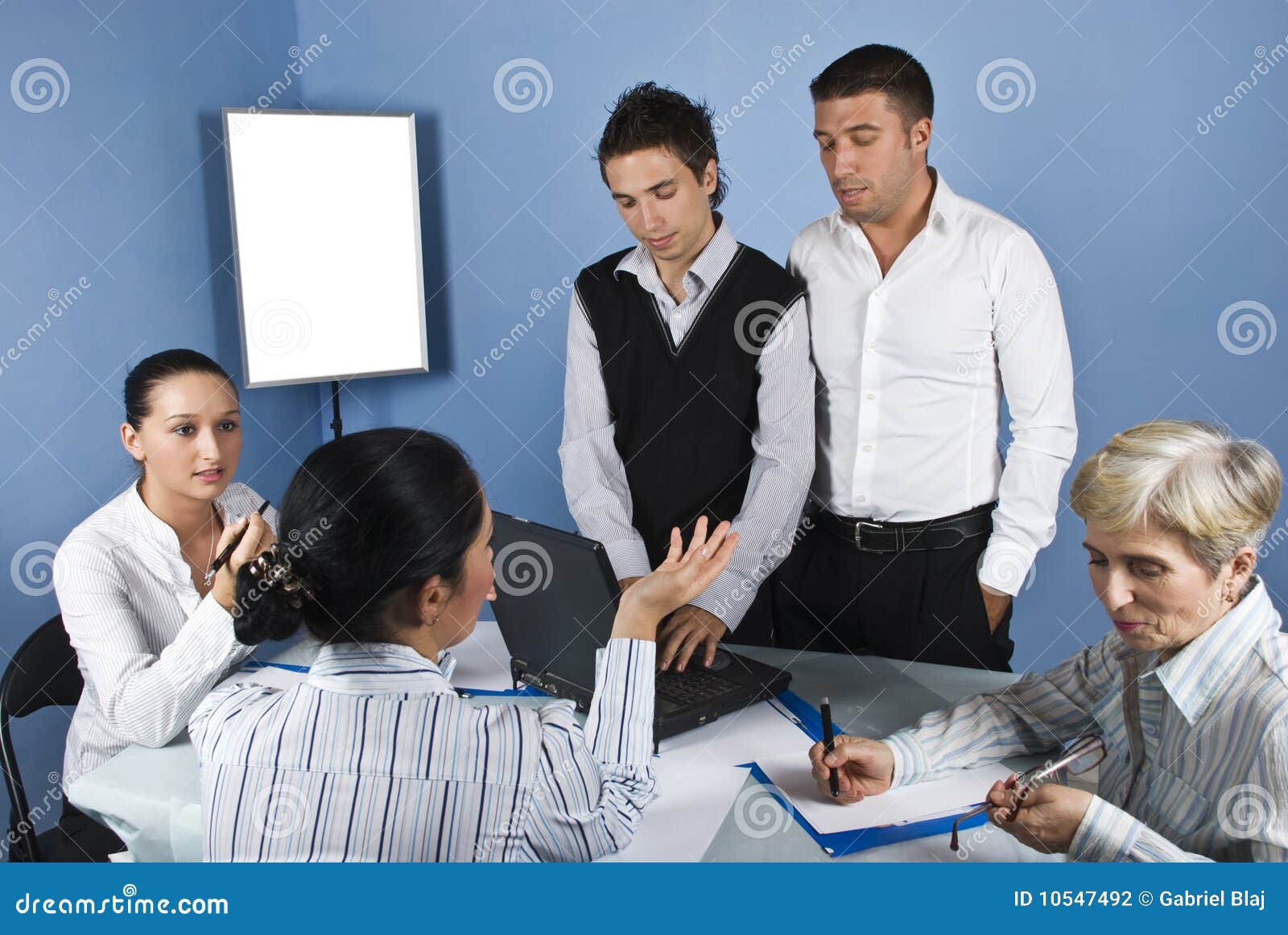 In the Middle of Business Meeting Stock Photo - Image of female ...