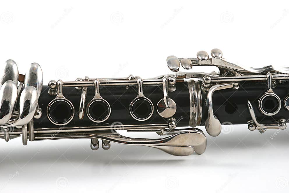 Middle of a Clarinet with Holes and Keys Stock Image - Image of music ...
