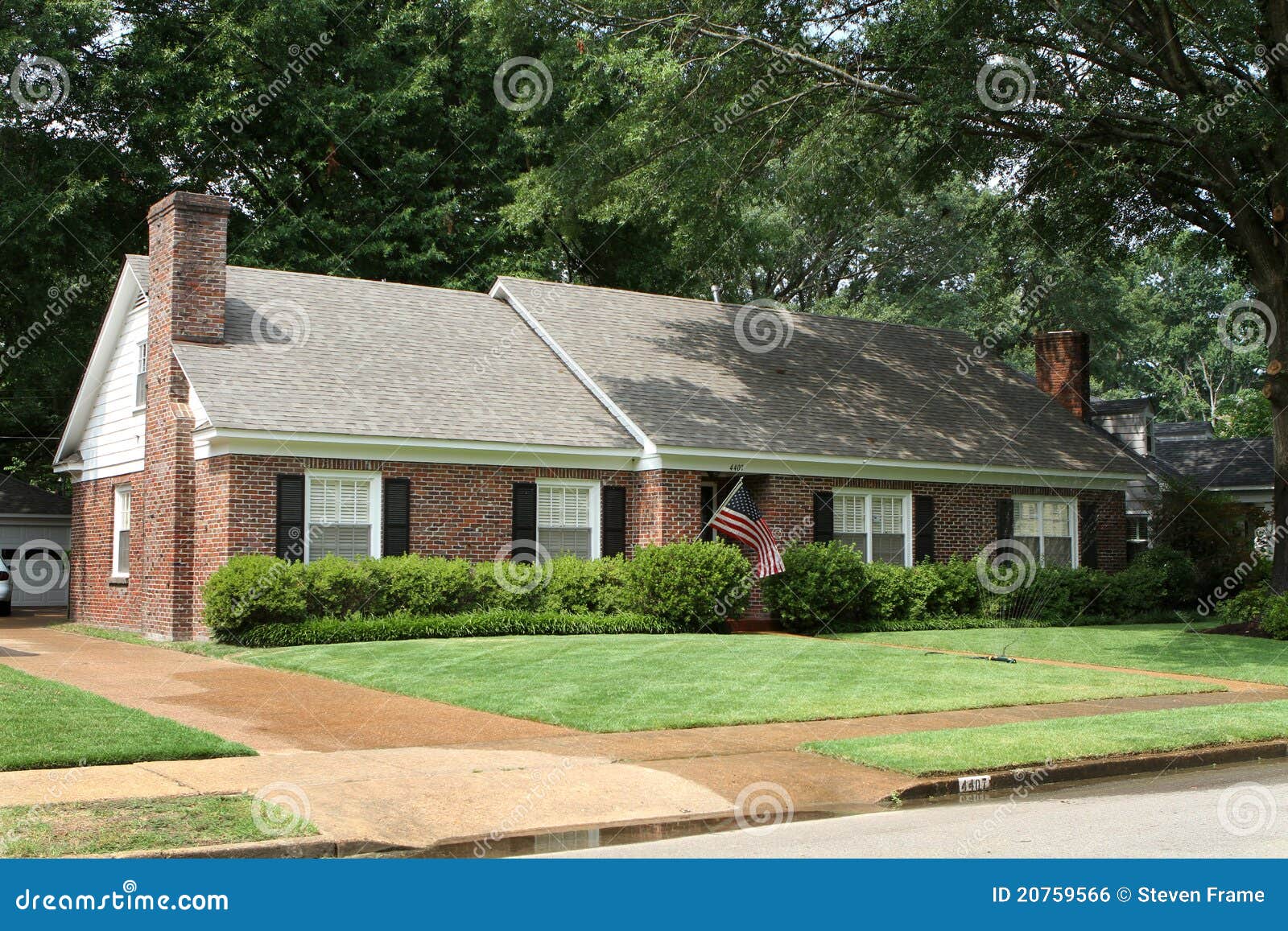 Middle Class American Home stock photo. Image of flying - 20759566