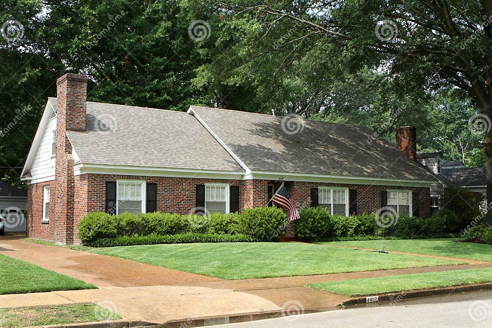 Middle Class American Home stock photo. Image of flying - 20759566