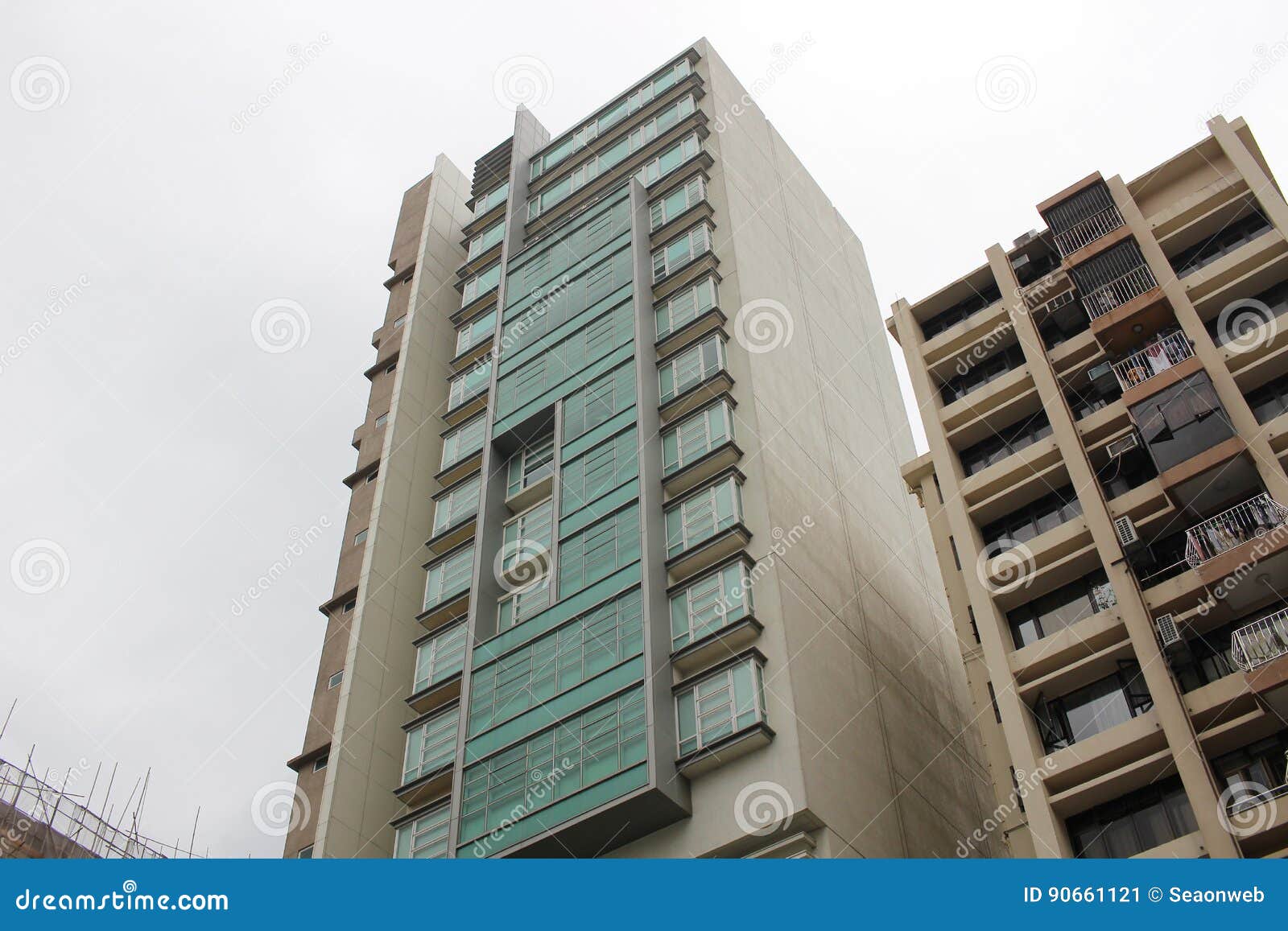 Middle Class Apartment House Kowloon City Stock Image - Image of urban ...