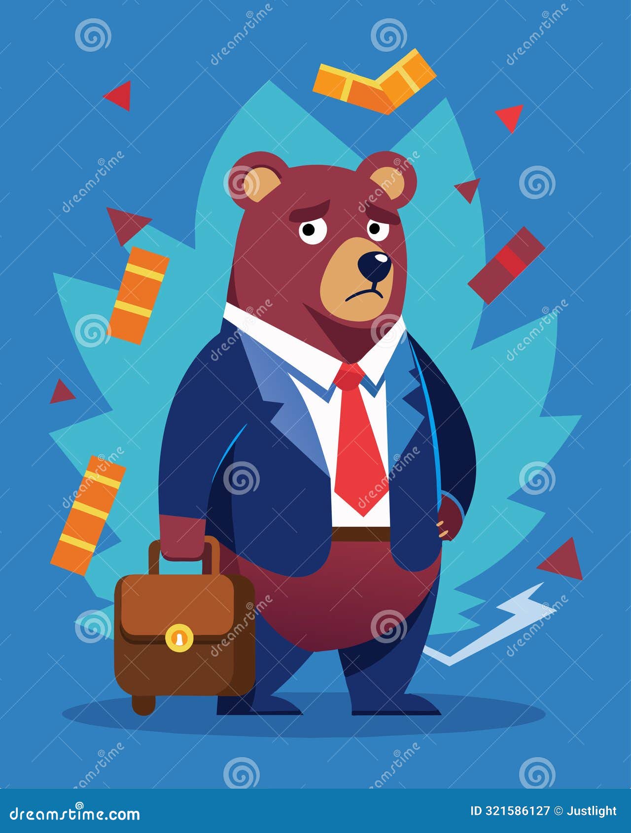 Middle Class Bears Brunt of Recessions Financial Burden. Vector ...