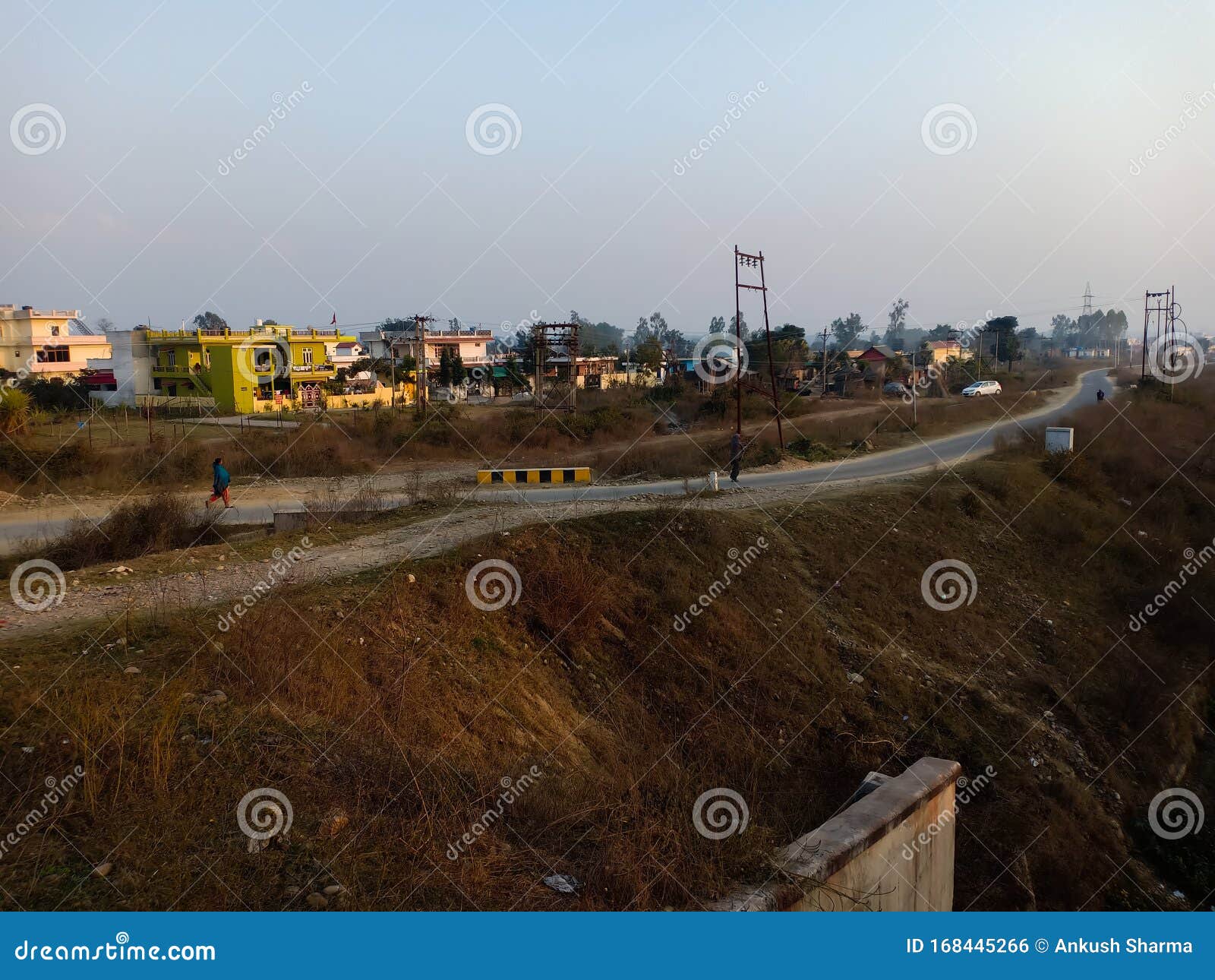 Middle Class Colony Scene in India. Stock Photo - Image of india ...