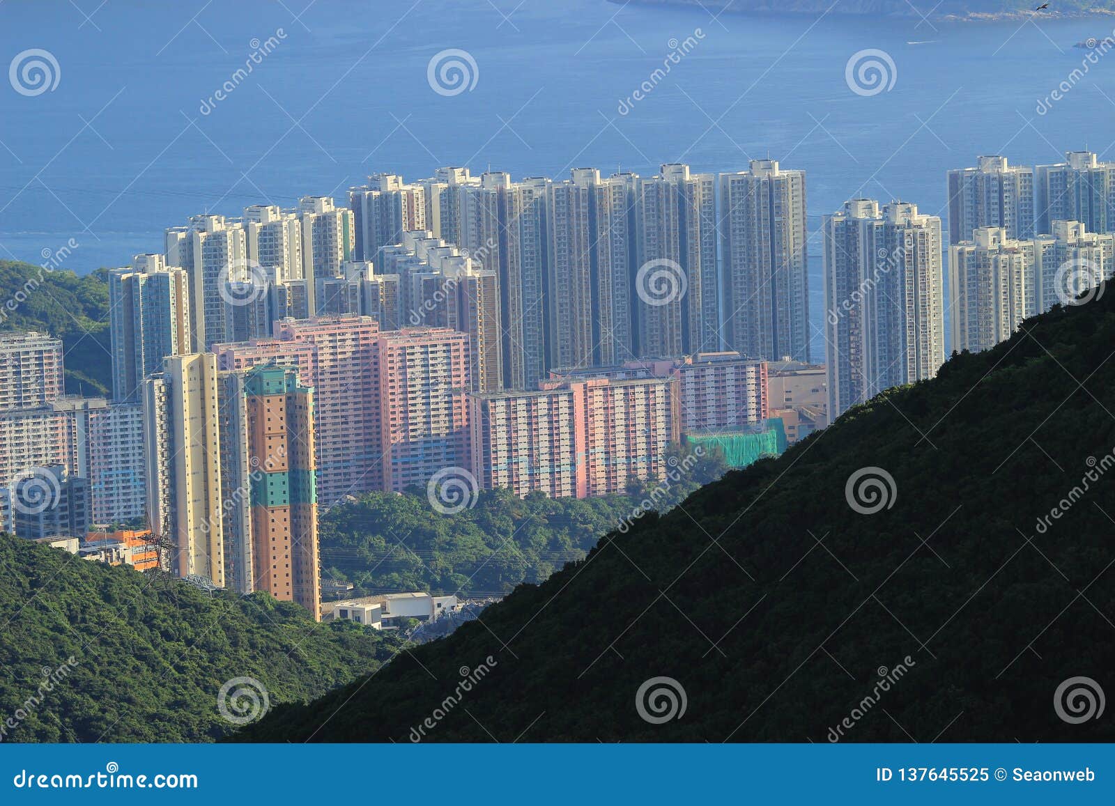 Middle Class Residential Building in Hong Kong Stock Image - Image of ...