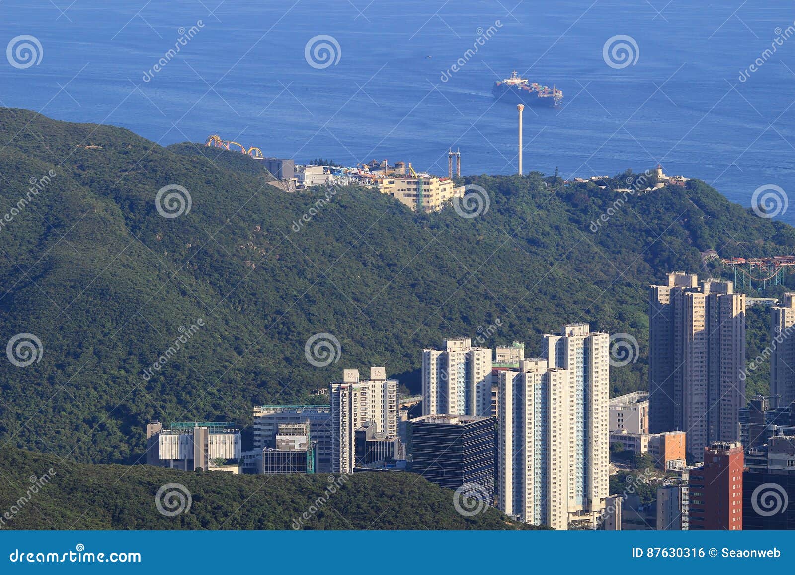 Middle Class Residential Building in Hong Kong Stock Photo - Image of ...