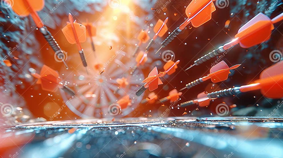 From the Middle of the Dart Swarm, Darts Fly Toward a Target. AI ... From the Middle of the Dart Swarm, Darts Fly Toward a Target. AI ...