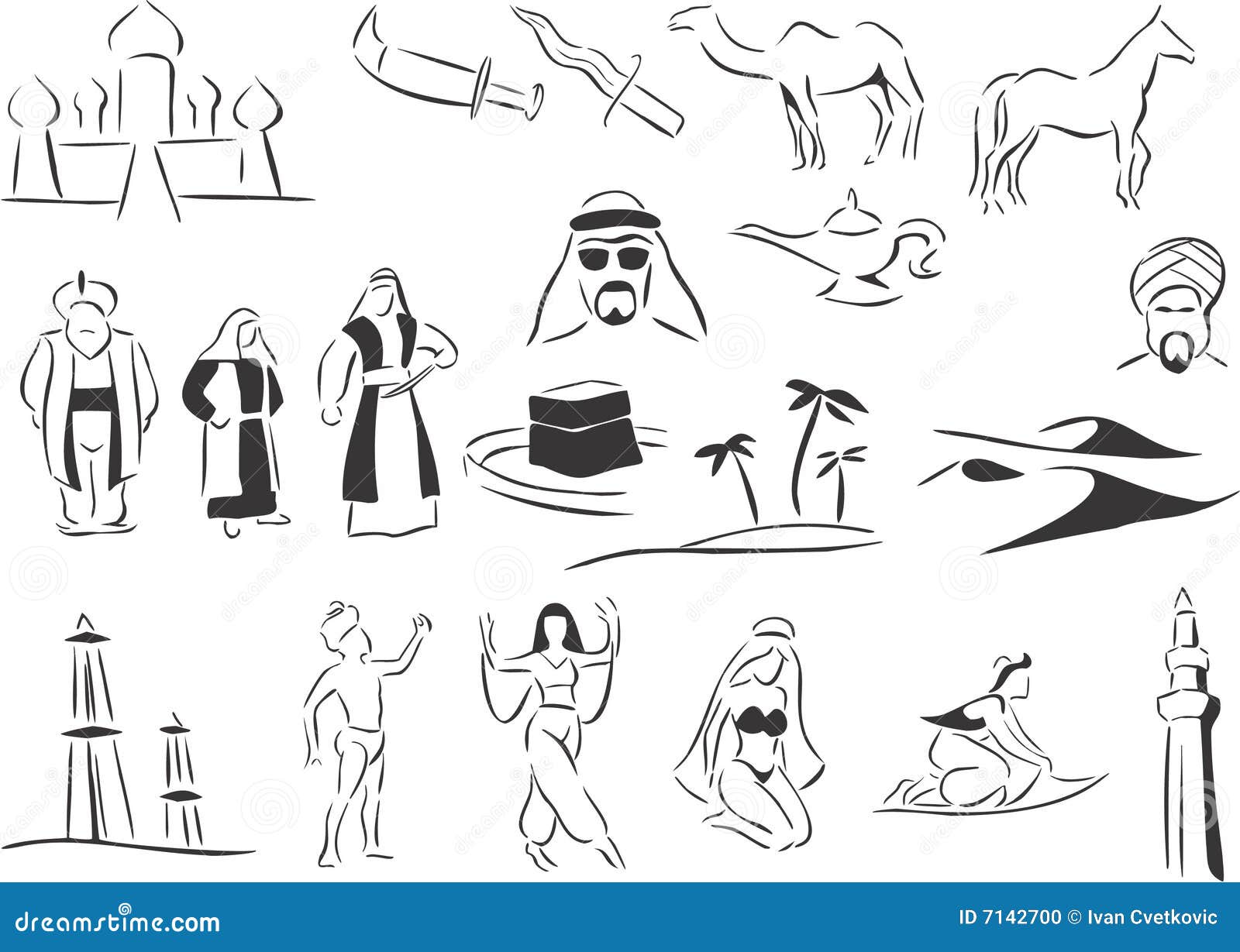 Middle East stock vector. Illustration of flying, arabia - 7142700