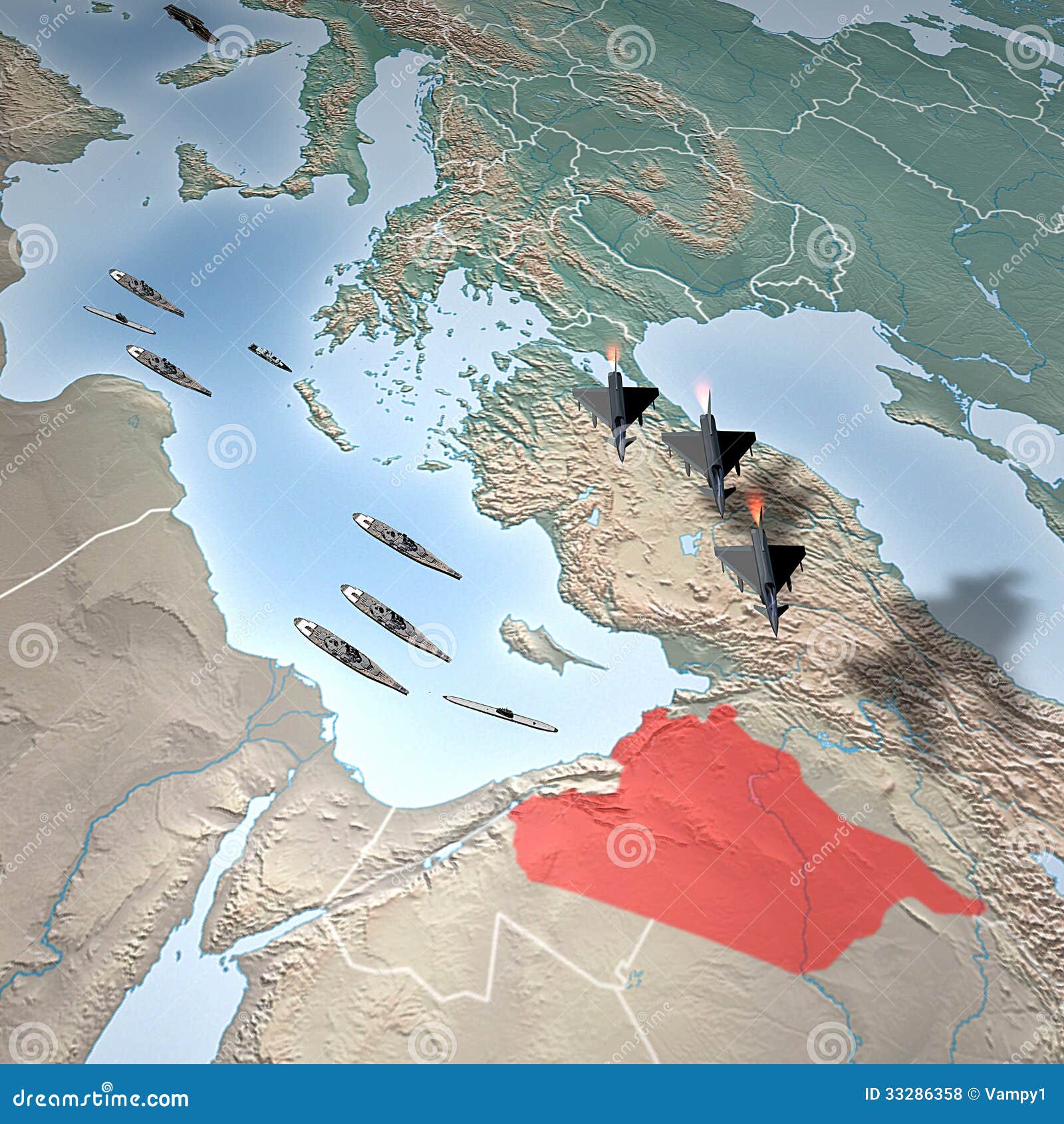 Middle East As Seen from Space, Syria Editorial Stock Photo ...