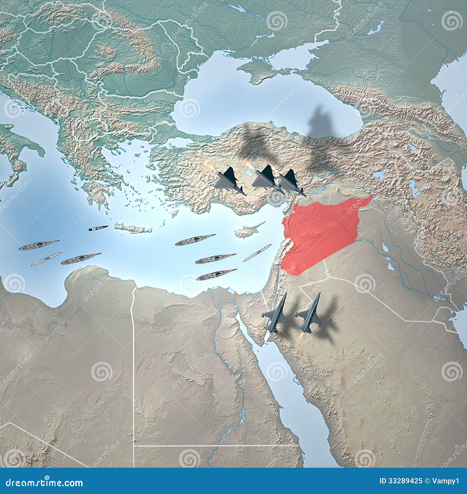 Middle East As Seen from Space, Syria Editorial Image - Illustration of ...