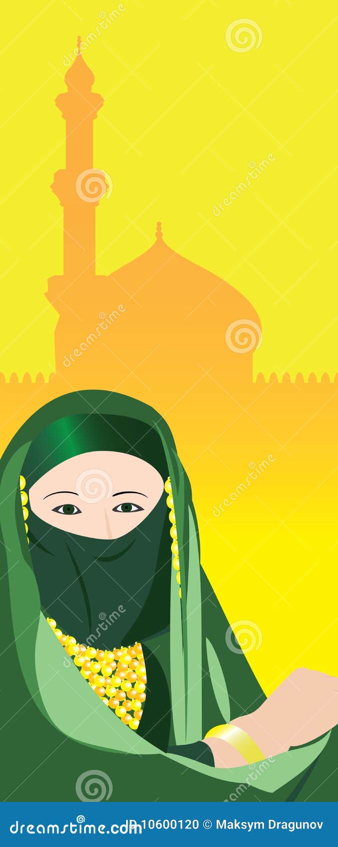 Middle east card stock vector. Illustration of asian - 10600120