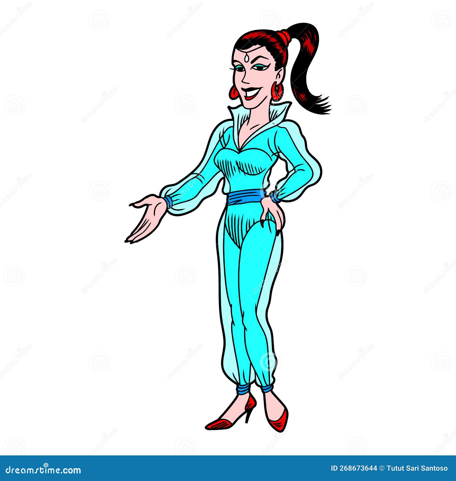 Middle east dancer stock vector. Illustration of icon - 268673644