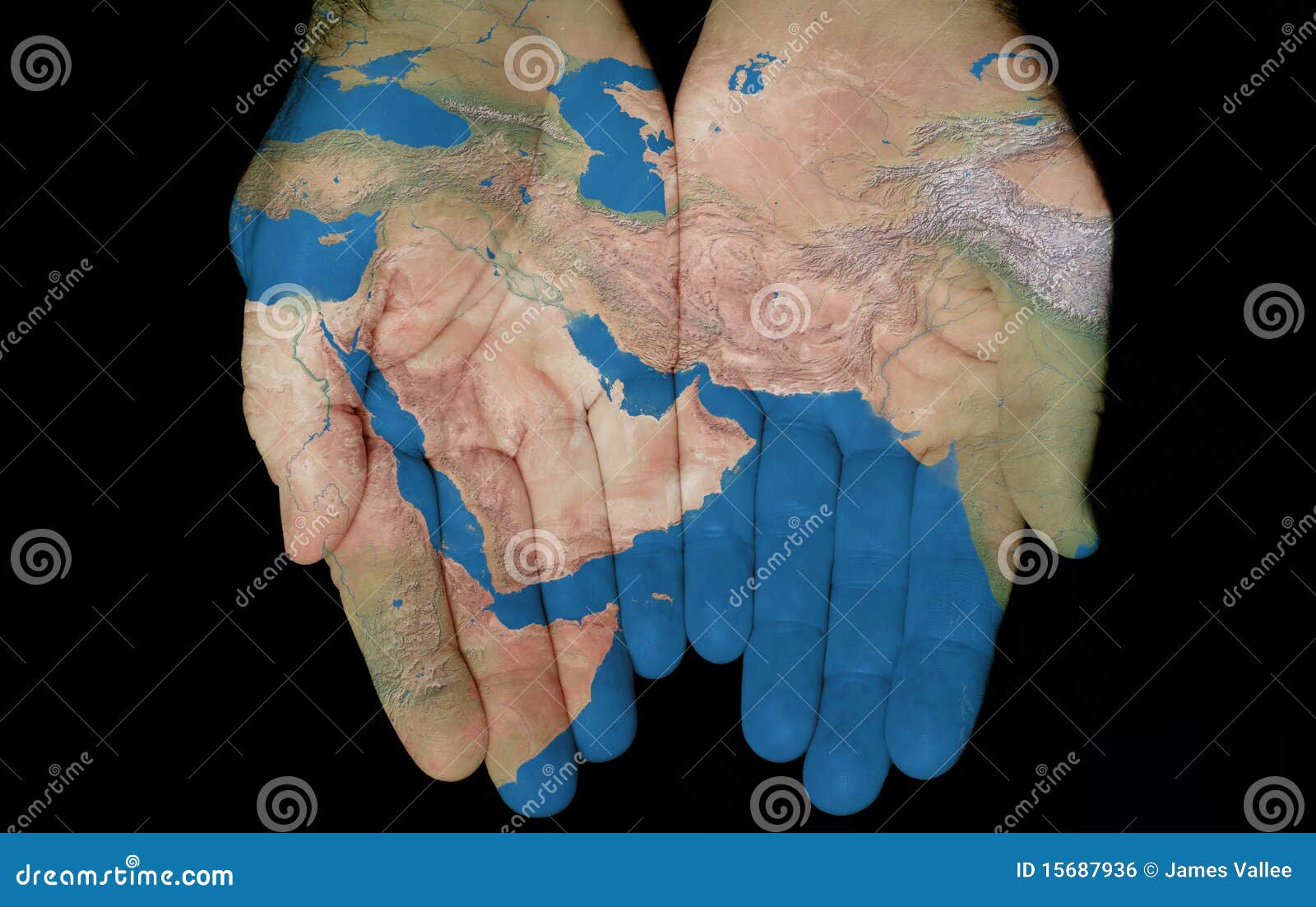The Middle East in Our Hands Stock Photo - Image of geography, fingers ...