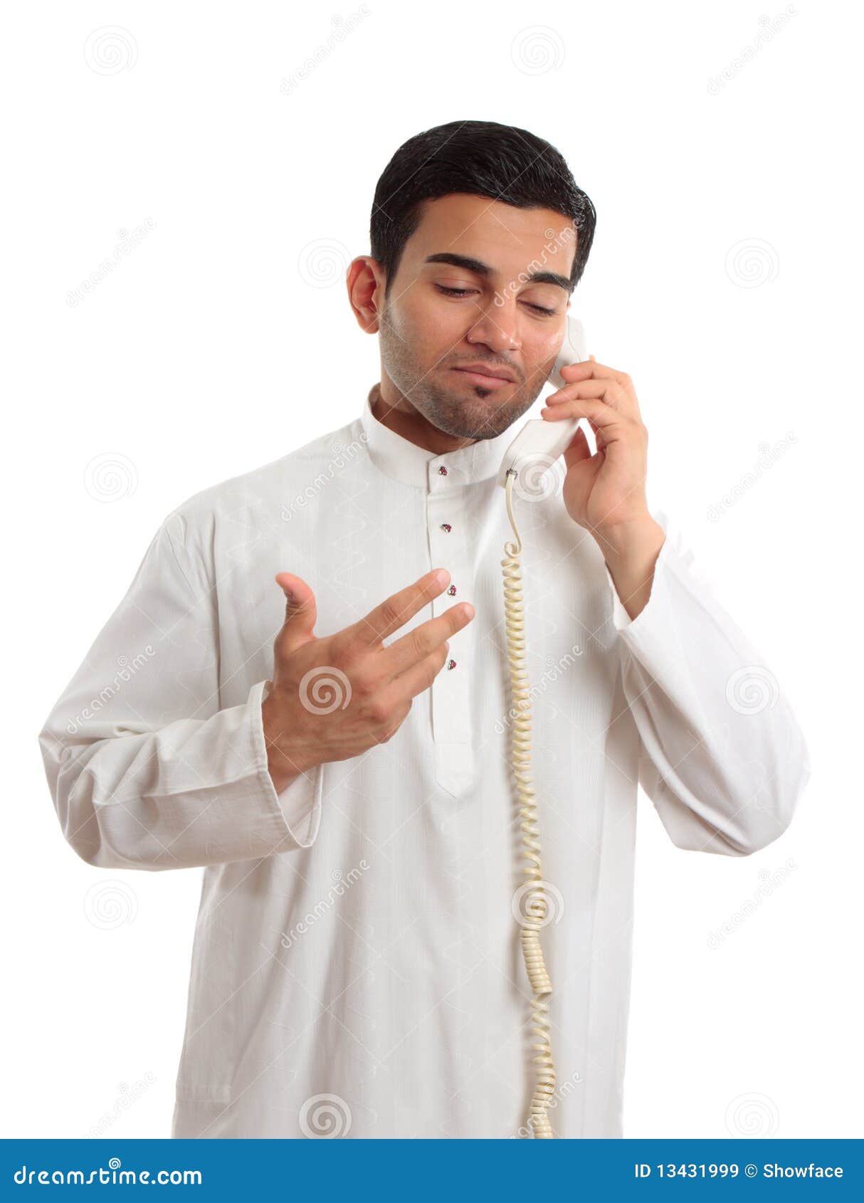 Middle Eastern Arab Businessman on the Phone Stock Image - Image of ...