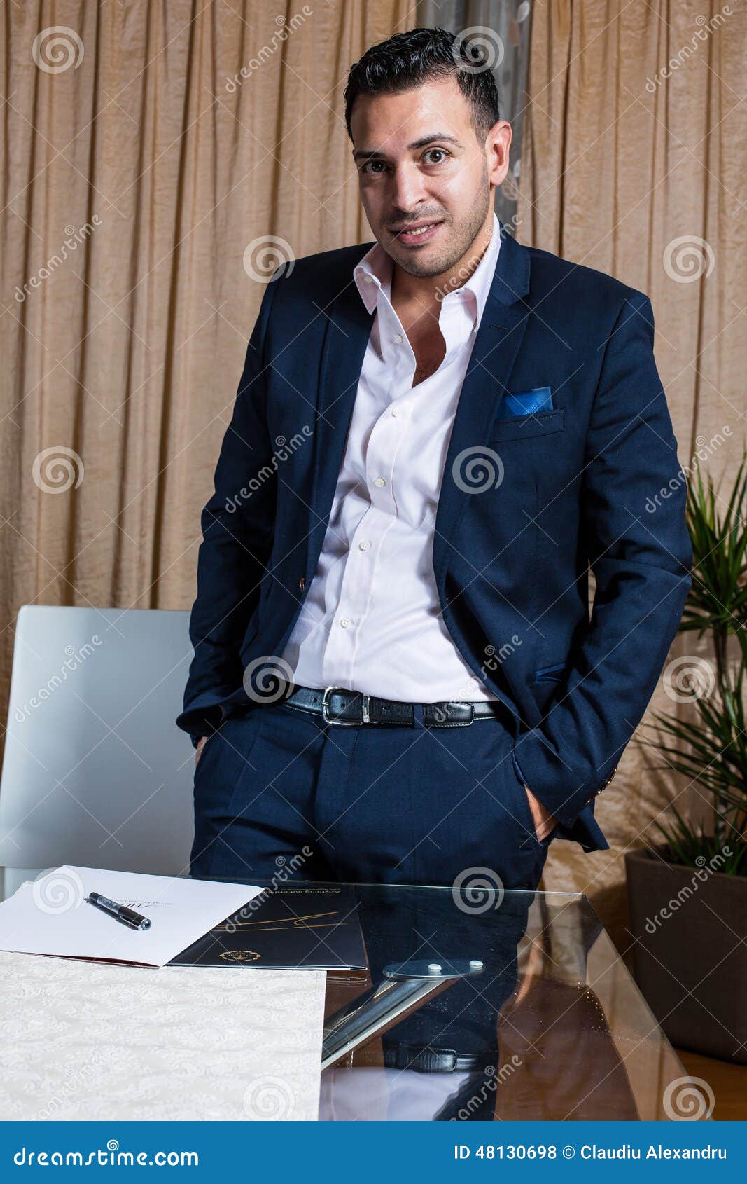 Middle Eastern Businessman in the Office Stock Photo - Image of ...