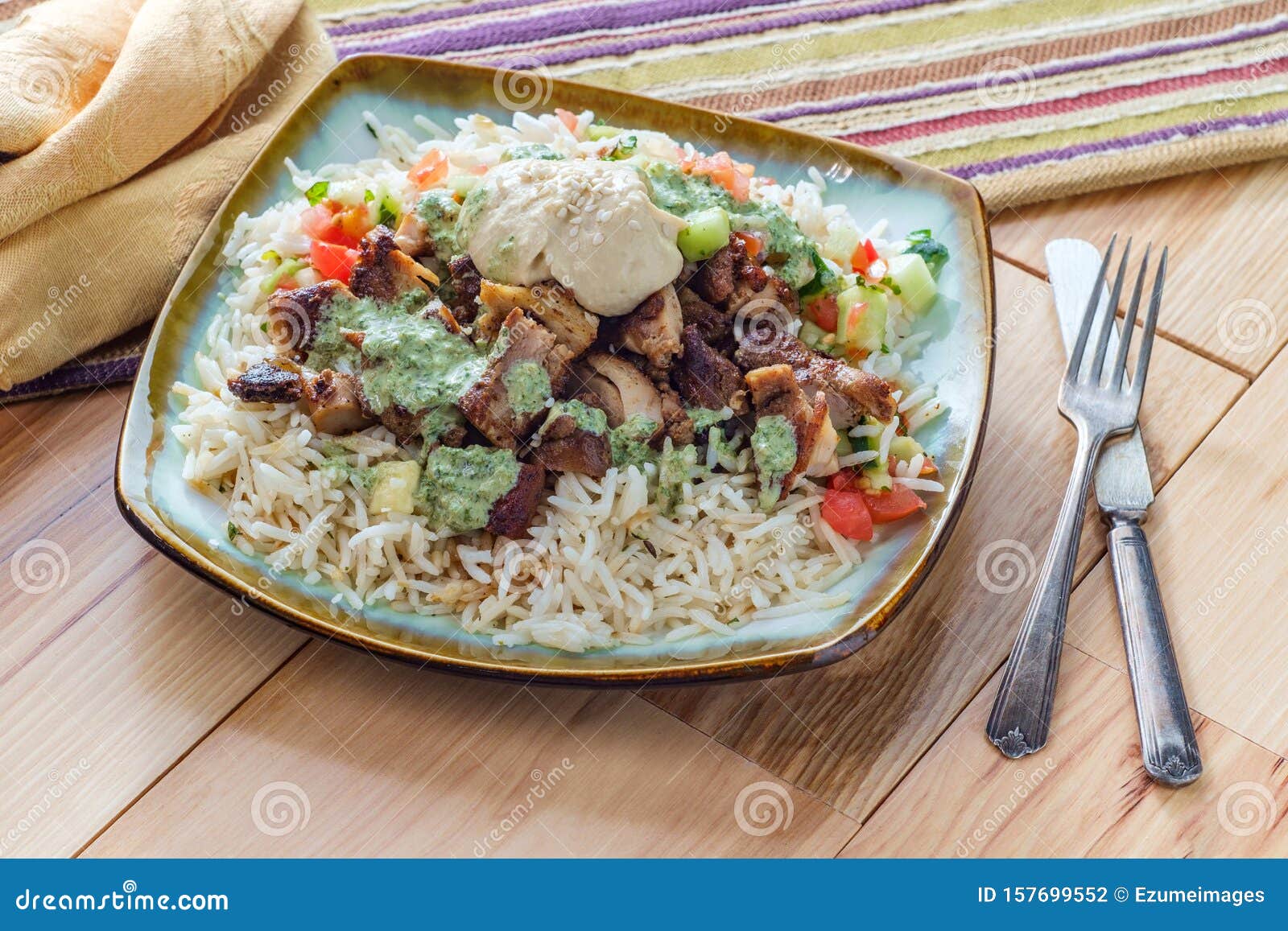 Middle Eastern Chicken Shawarma Stock Photo - Image of shawurma, fresh ...