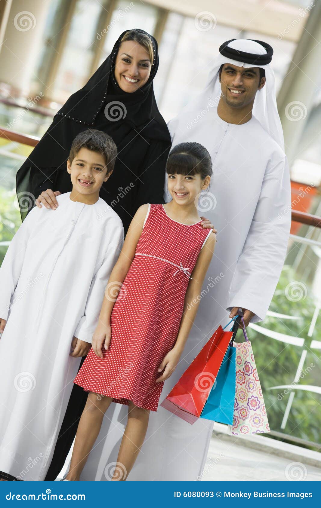 A Middle Eastern Family in a Shopping Mall Stock Image - Image of hijab ...