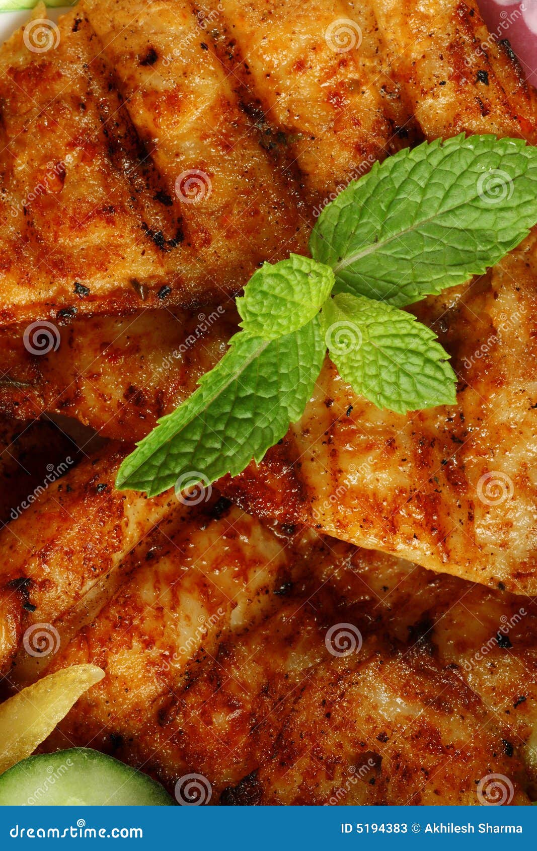Middle Eastern Grilled Hamour Fish Stock Image - Image of fresh, mint ...