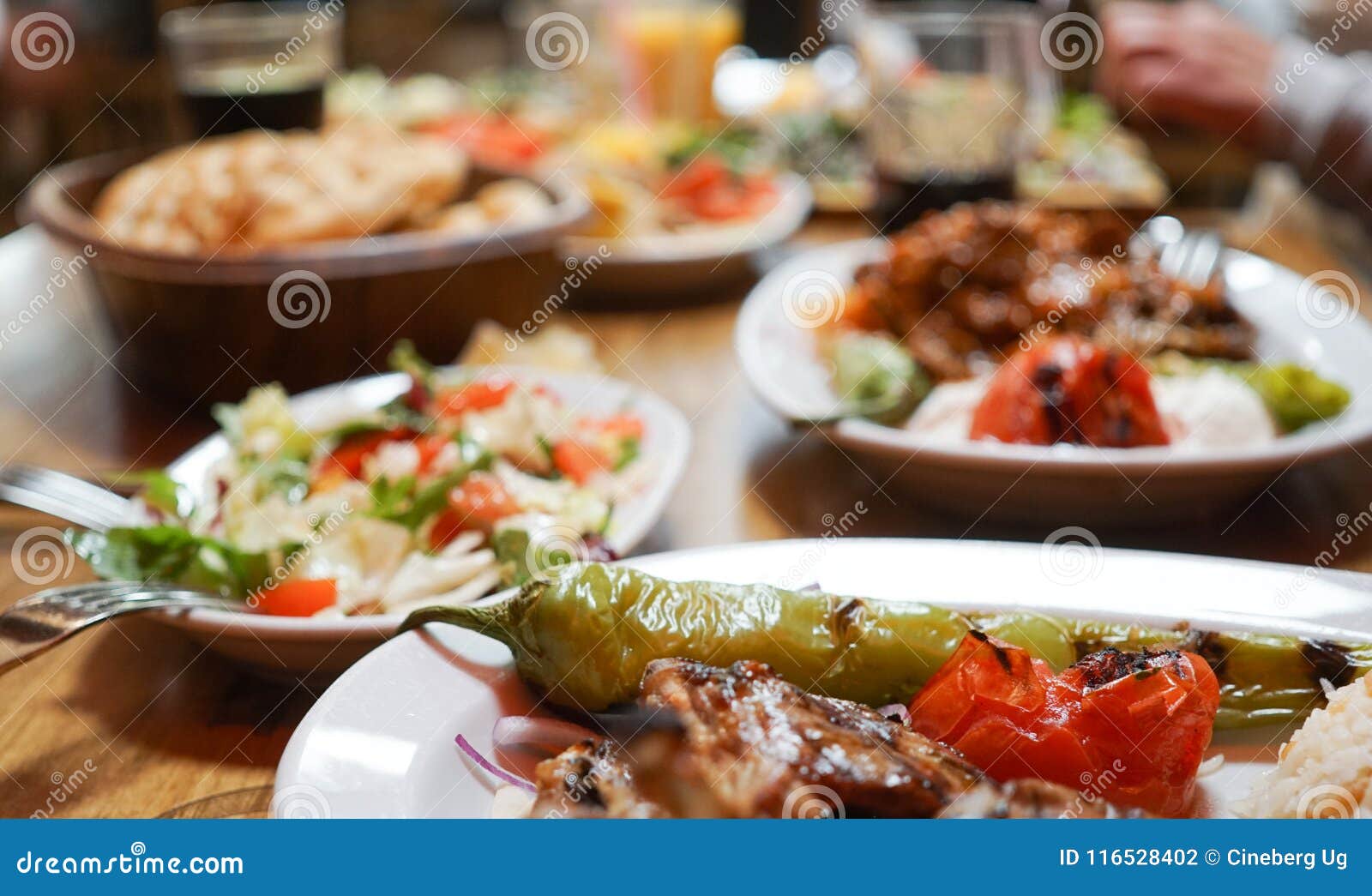 Middle Eastern Iftar Dinner Stock Photo - Image of catering, fresh ...