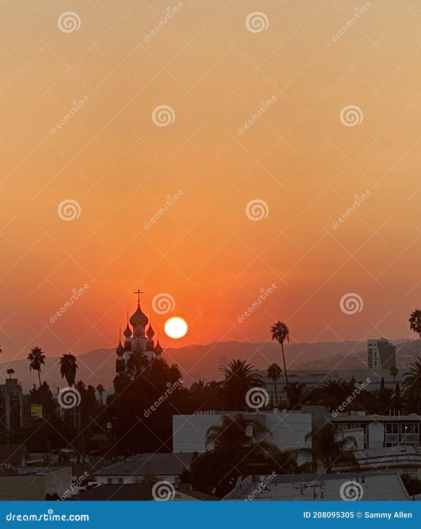 Middle Eastern Looking Scene with Sun Stock Image - Image of view, city ...