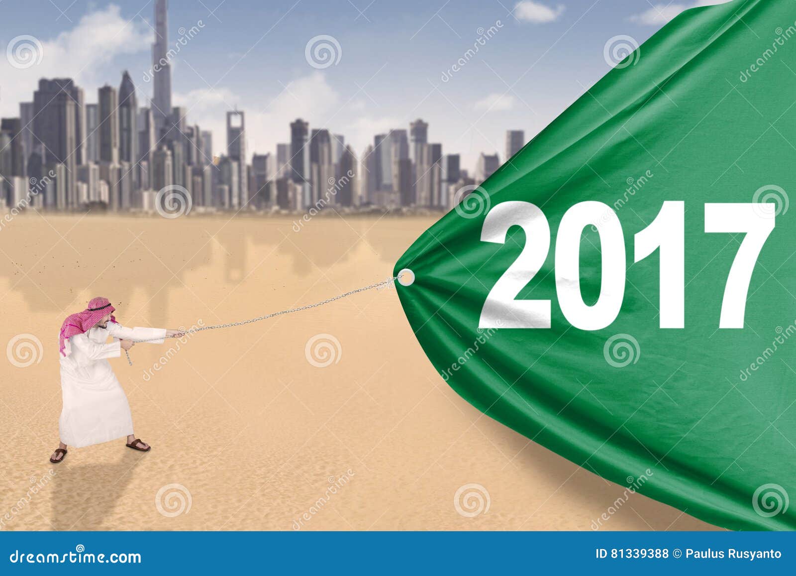 Middle Eastern Man with Big Banner Stock Photo - Image of muslim ...