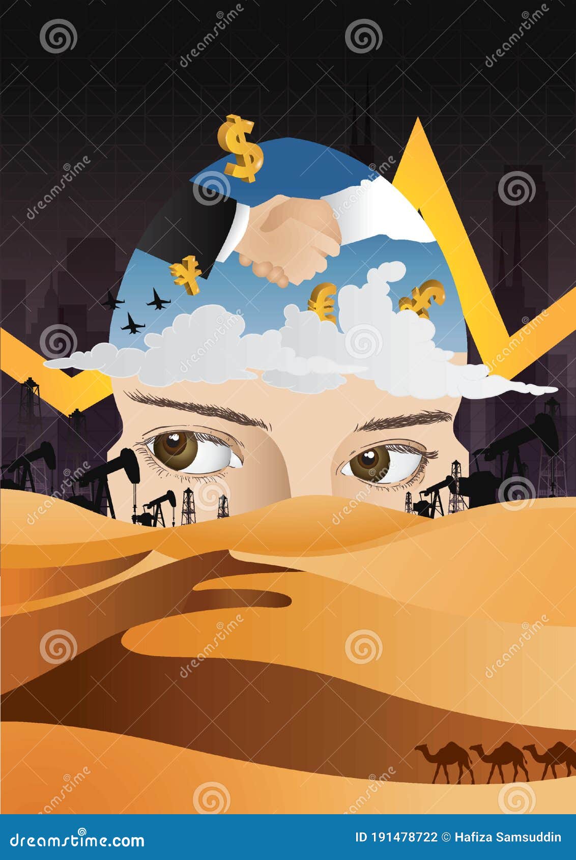 Middle Eastern Poster Design. Vector Illustration Decorative Design ...