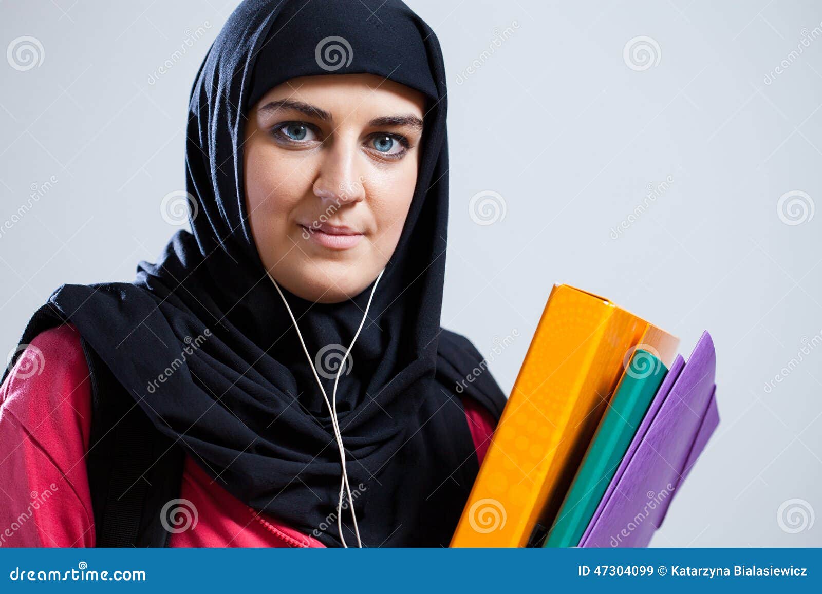 Middle Eastern Student Holding Documents Stock Image - Image of ...