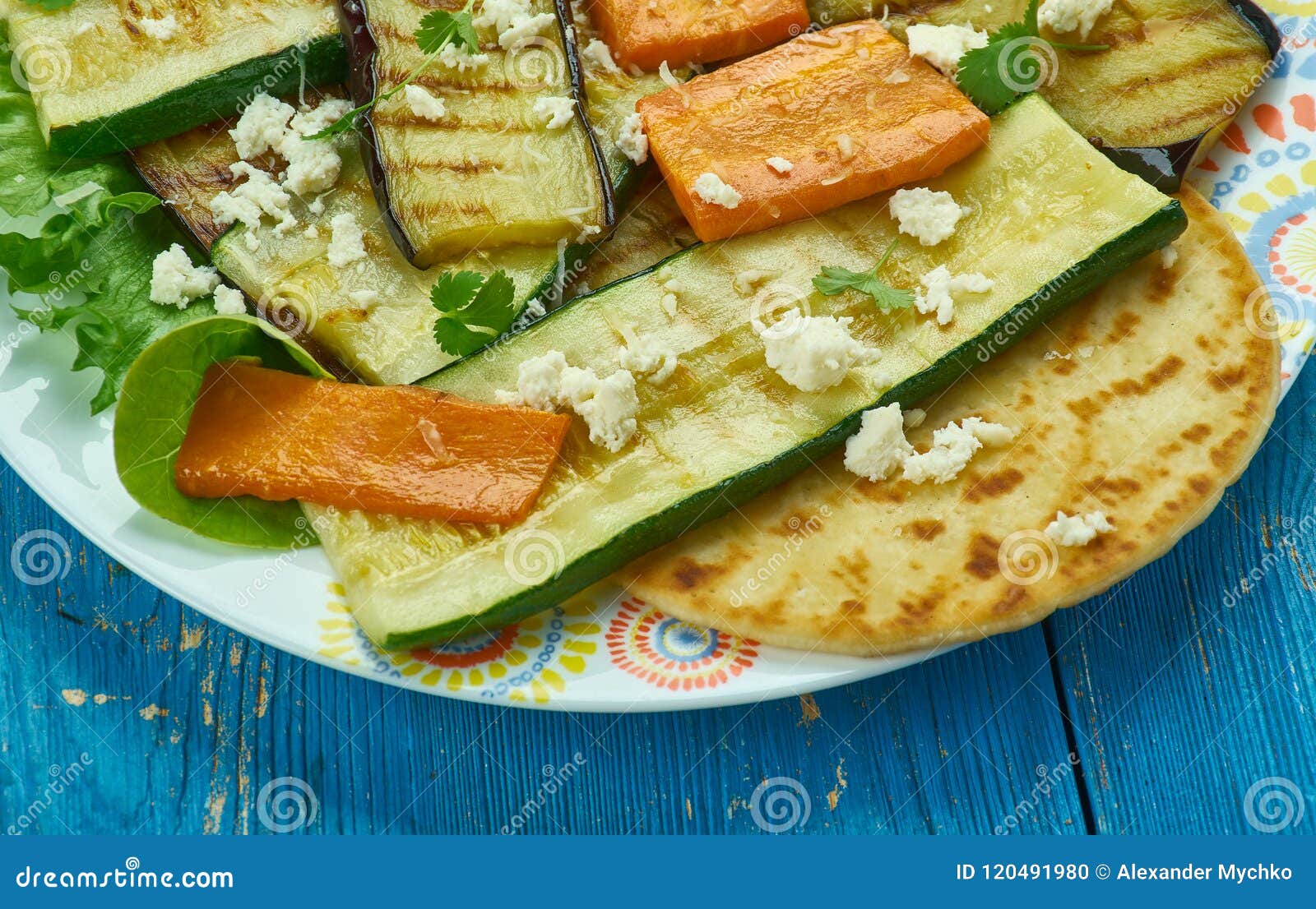 Middle Eastern Style Roasted Vegetables Stock Photo - Image of stick ...