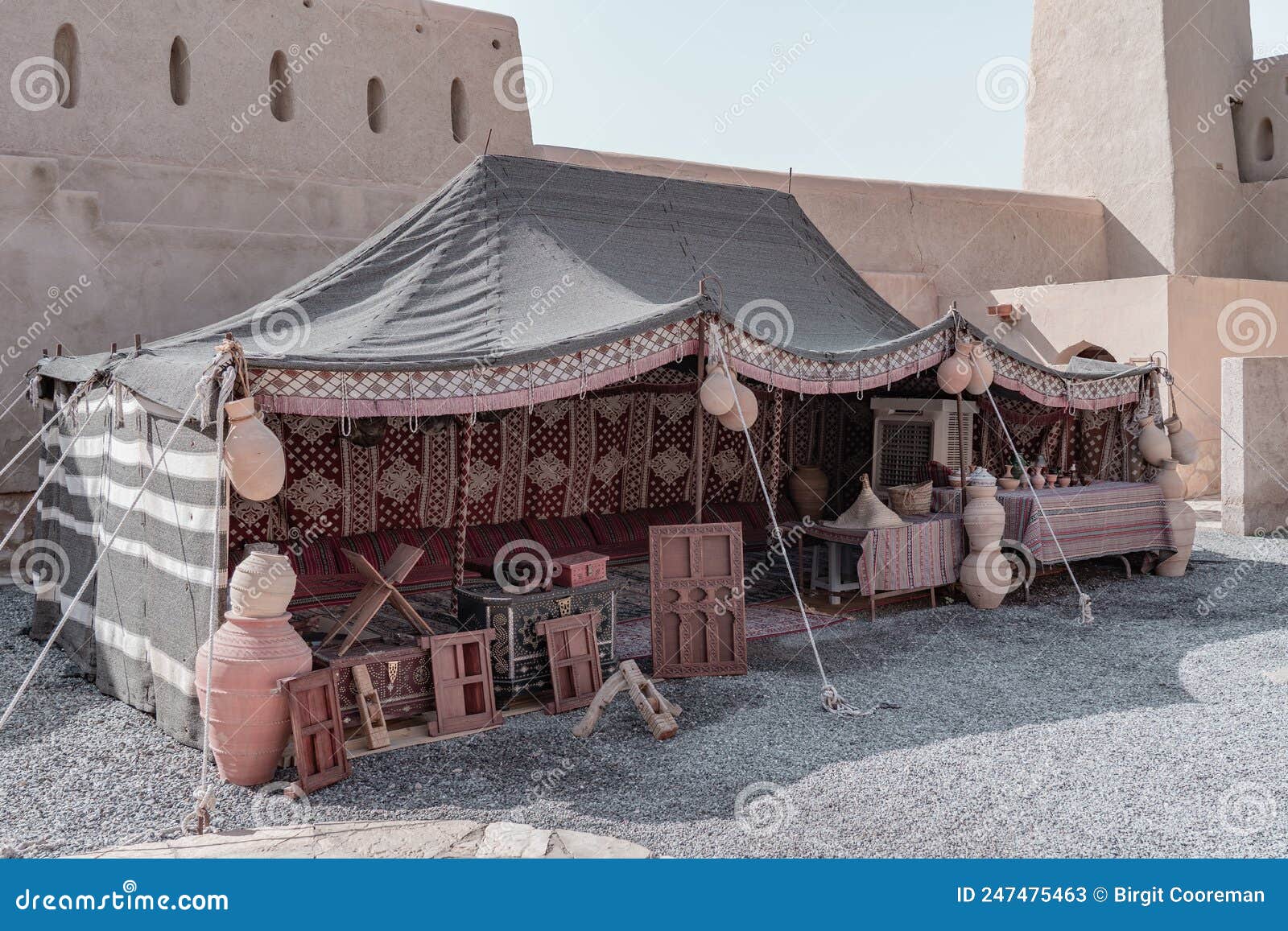A Middle Eastern Tent Where they Make Pots Stock Image - Image of ...