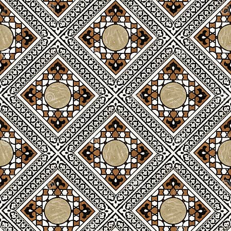 Middle Eastern Tile Pattern Stock Illustration - Illustration of ...