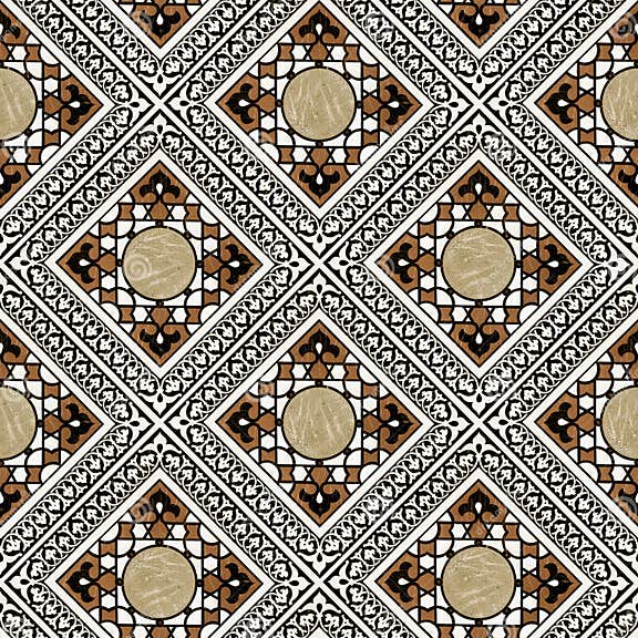 Middle Eastern Tile Pattern Stock Illustration - Illustration of ...