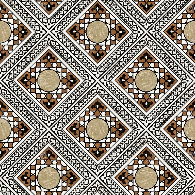 Middle Eastern Tile Pattern Stock Illustration - Illustration of ...