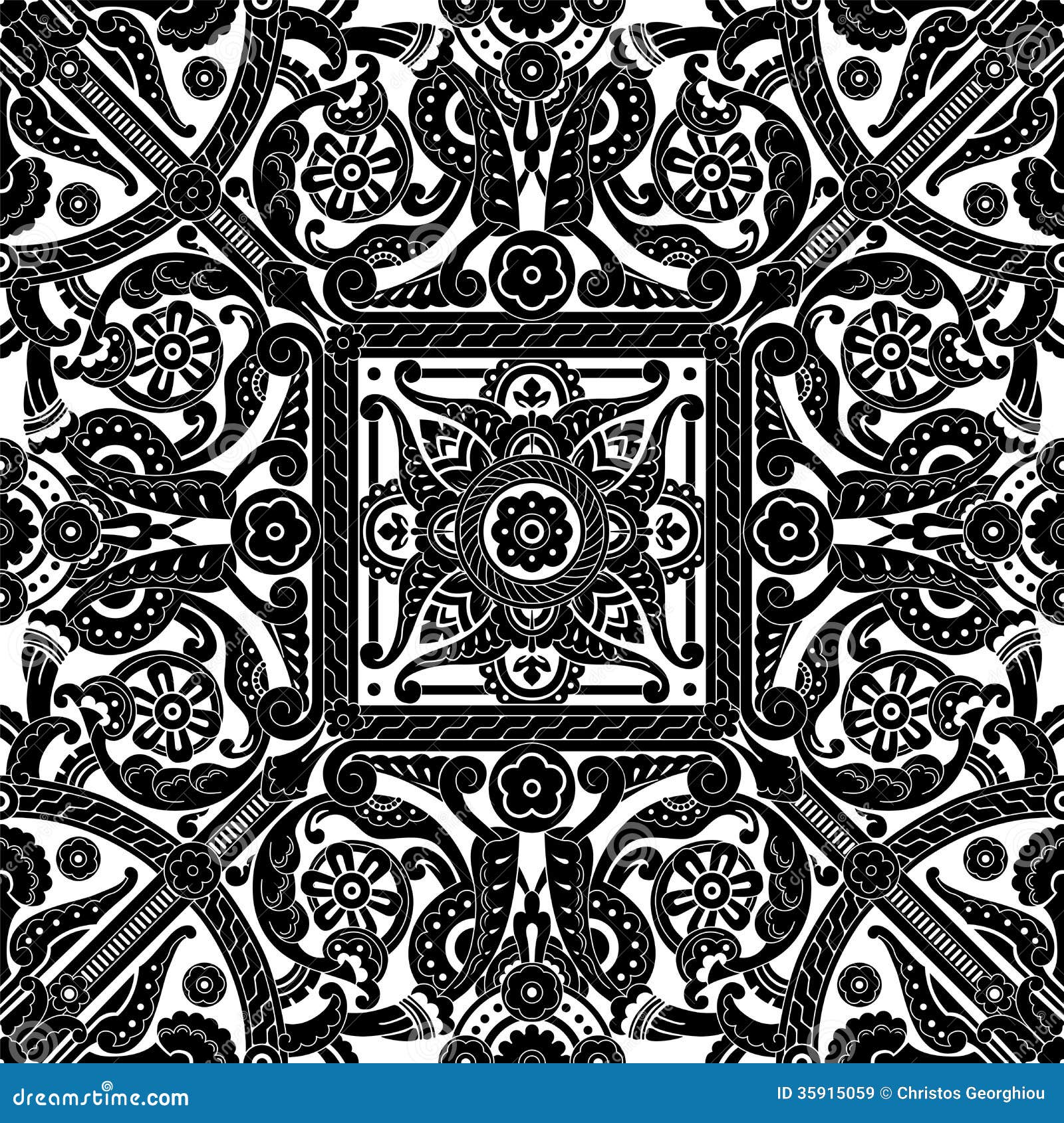 Middle Eastern Vintage Pattern Stock Vector - Illustration of graphic ...