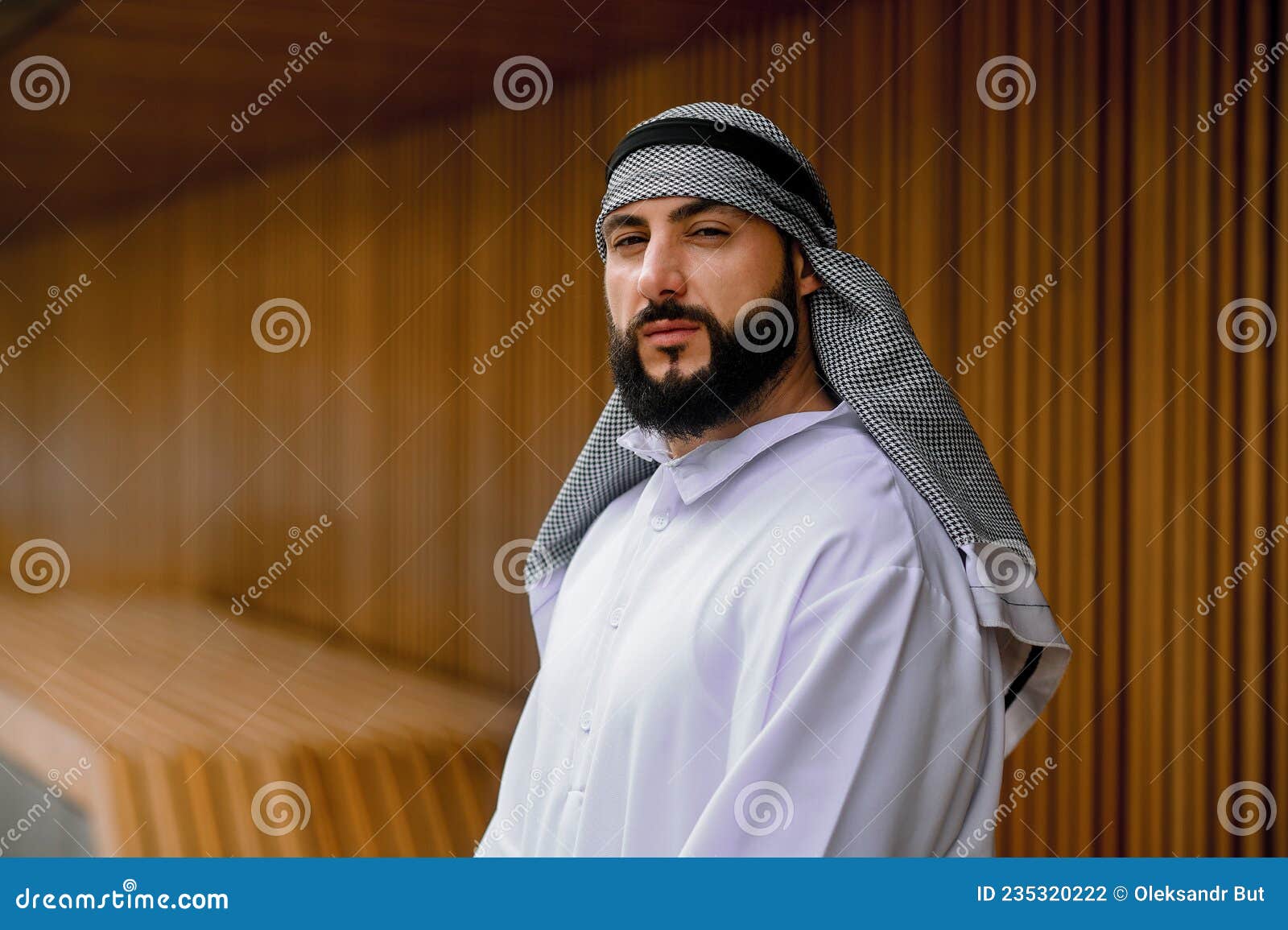 Middle Eastern Young Man in Traditional Clothing Stock Photo - Image of ...