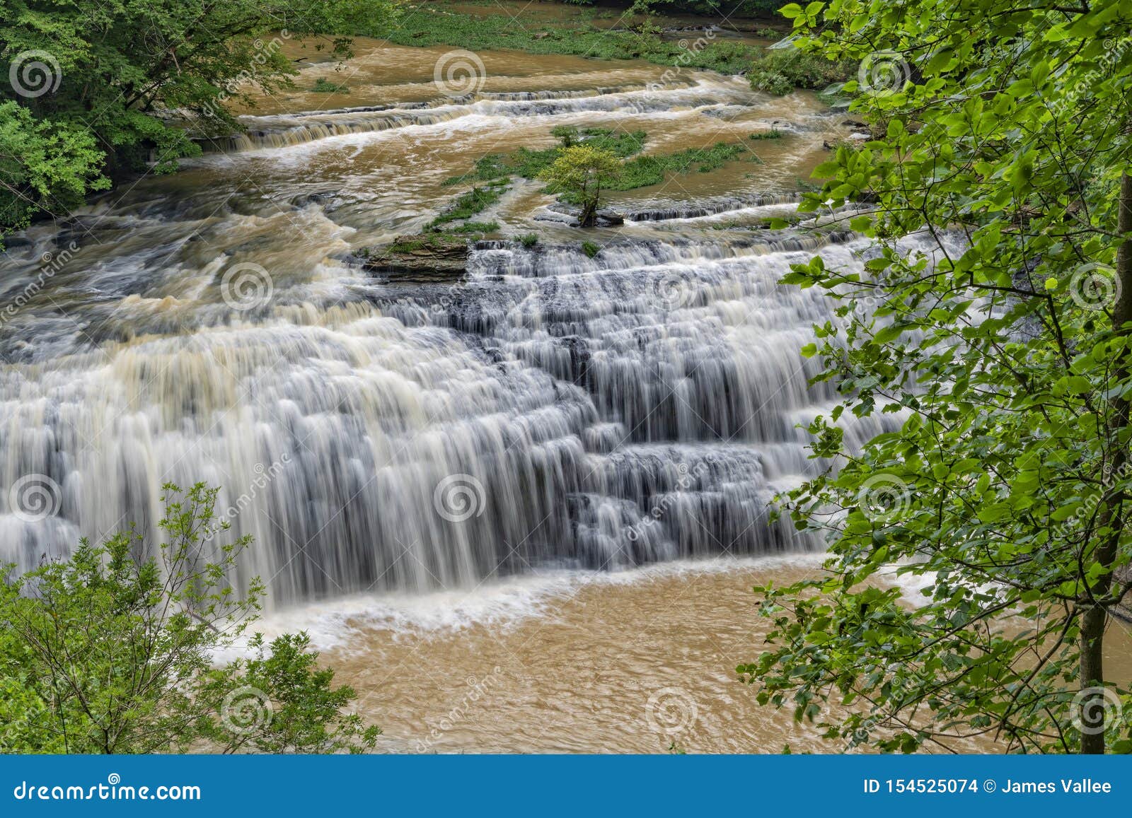 The Middle Falls At Letchworth State Park Royalty-Free Stock Image ...