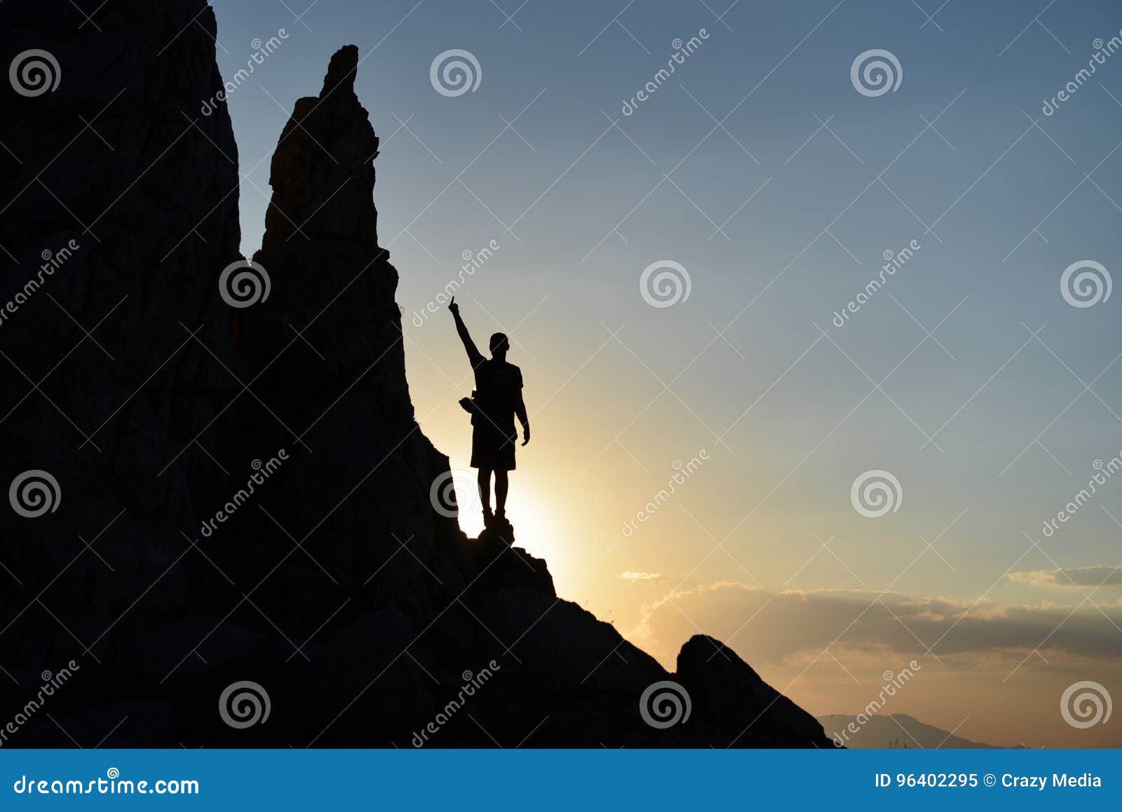 Middle Finger Human Silhouette Stock Image - Image of accomplish ...