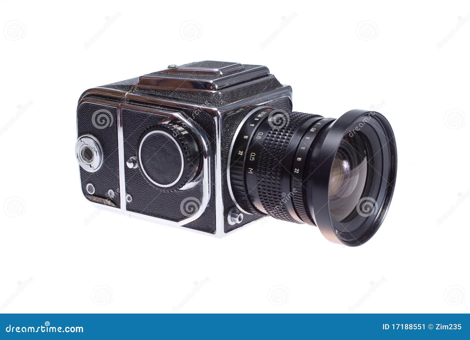 Middle-format camera stock image. Image of lens, chrome - 17188551