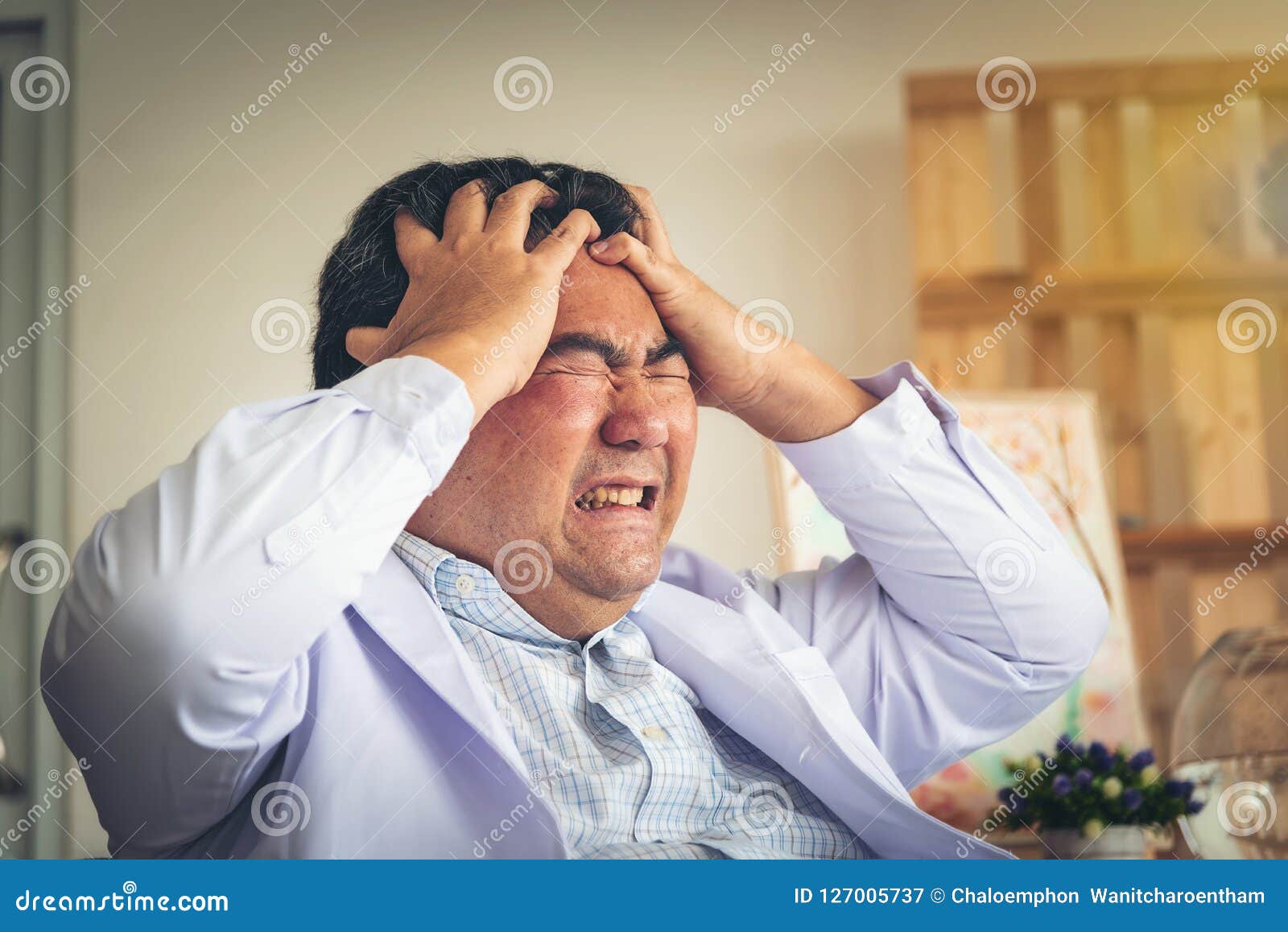 The Middle Man Aged People are Shown, Headaches and Stress Great Stock ...