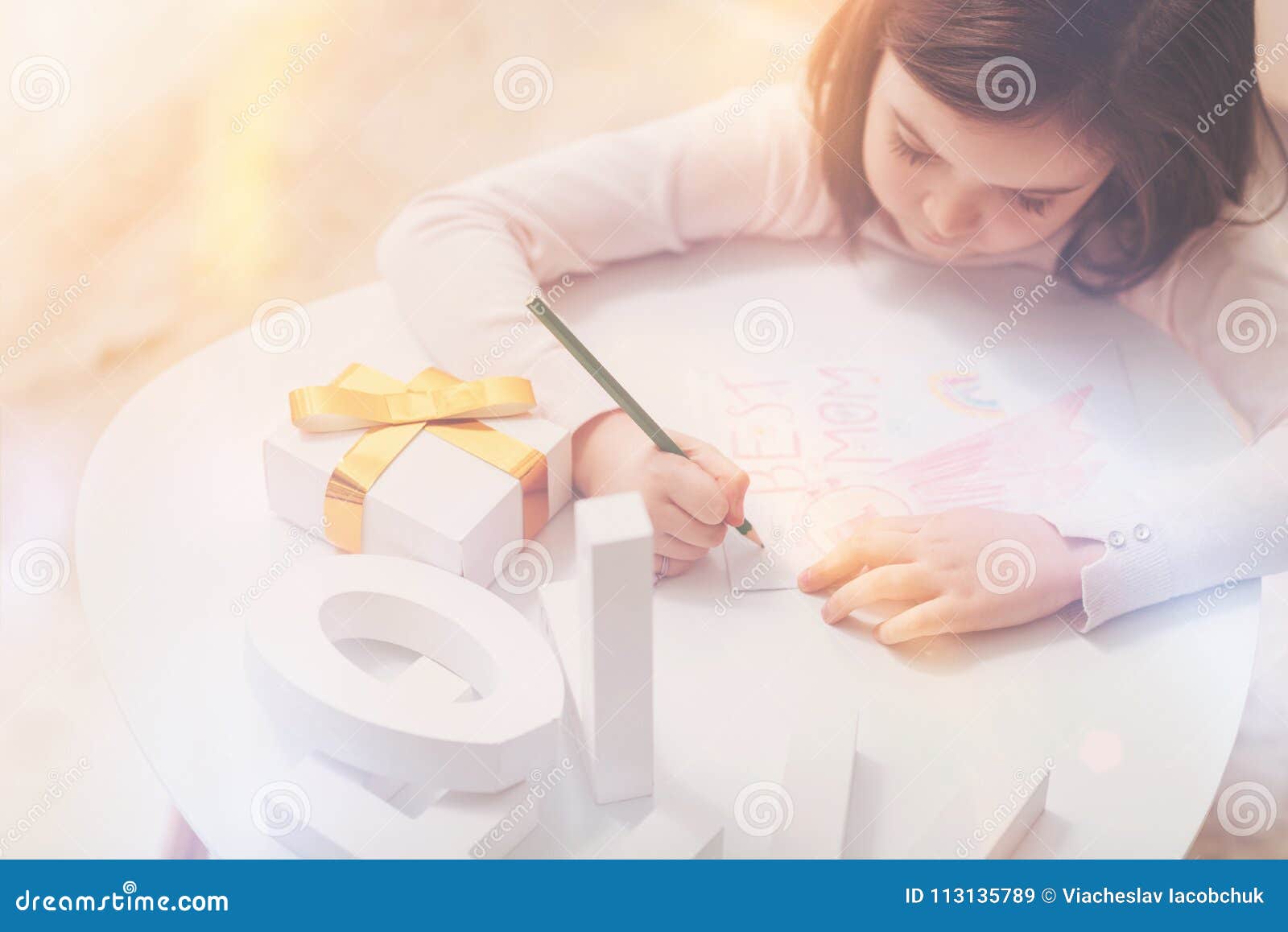 Creative Child Focused on the Process Stock Image - Image of ...