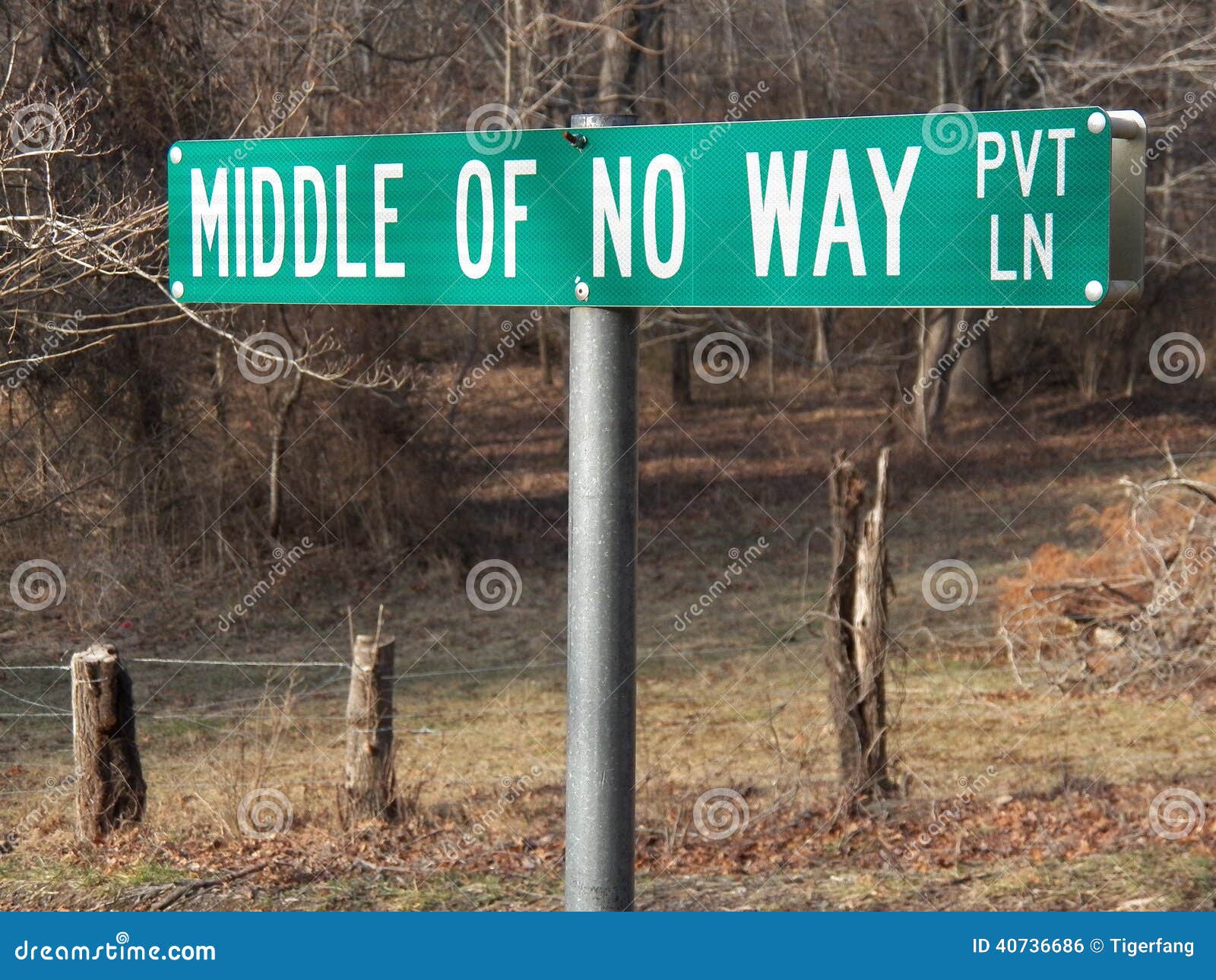 Middle of No Way sign stock photo. Image of unique, virginia - 40736686