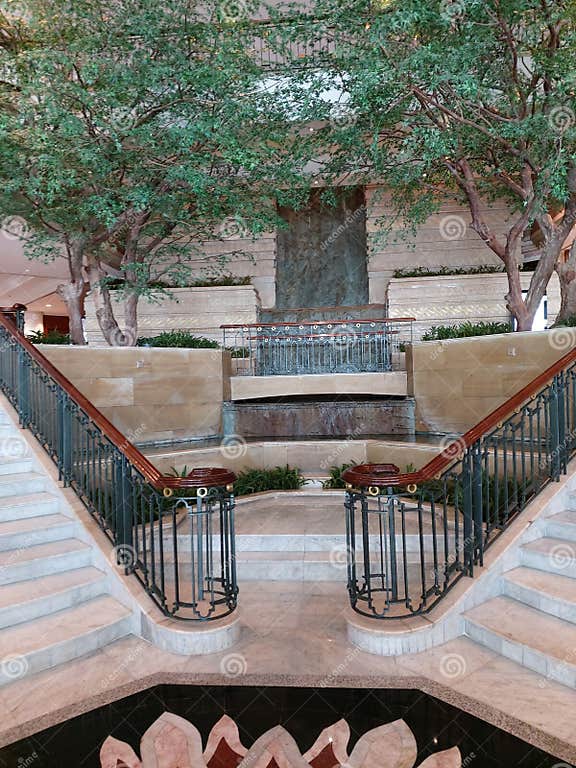 In the Middle of Parallel Stairs Stock Image - Image of street, window ...