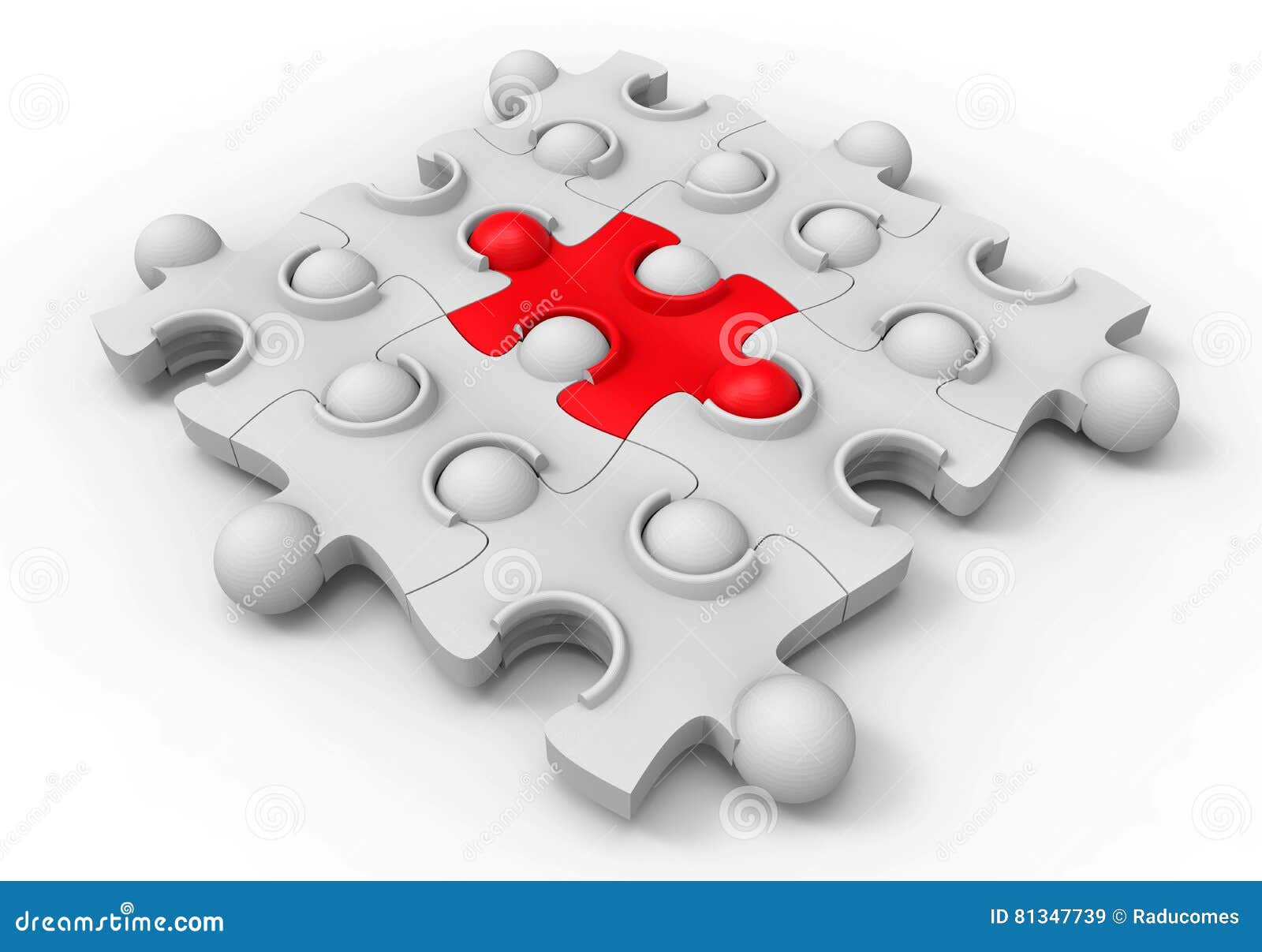 Middle Piece - Jigsaw Puzzle Stock Illustration - Illustration of idea ...