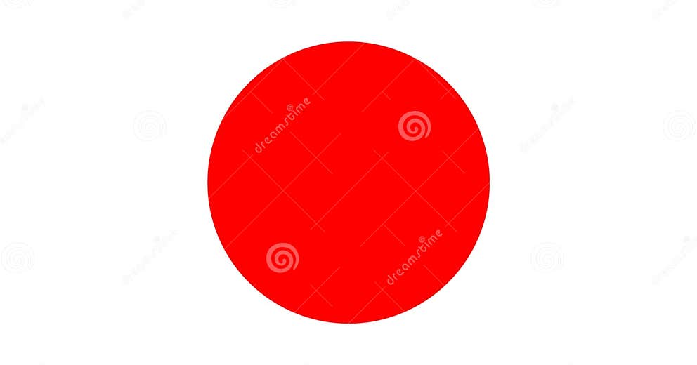 Middle Red Circle Flag Illustration Stock Illustration - Illustration ...
