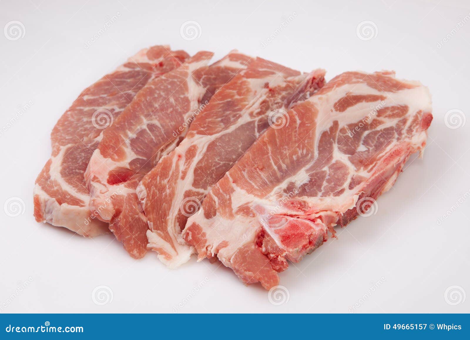 Middle rib chops of pork stock image. Image of nutrition - 49665157